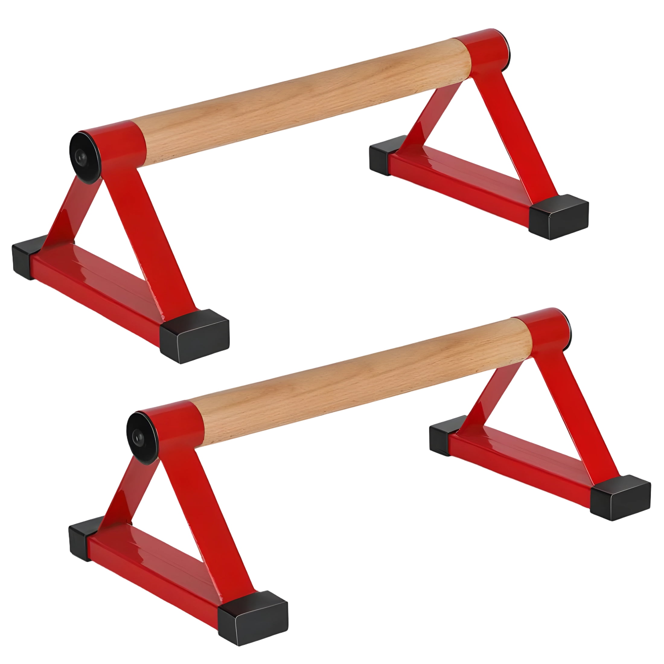 BESTSKY 2Pcs Push Up Bars,Sturdy Triangular Iron Base Wooden Grip ...