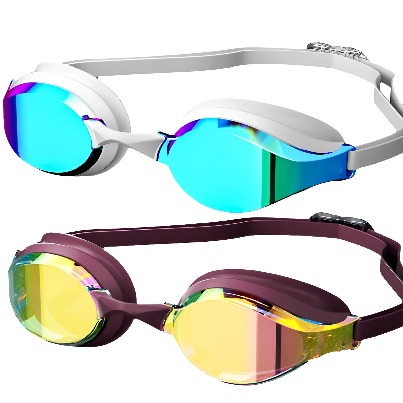 BESTSKY 2Pcs Swim Goggles,Anti-Fog Feature Goggles,Deep Fit Goggles ...