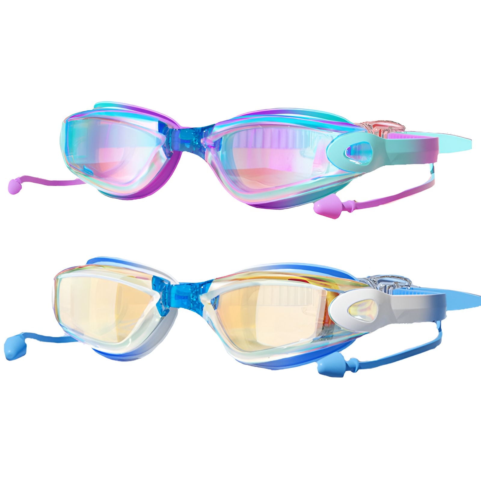 BESTSKY 2Pcs Goggles for Kids 6-14,Cp Anti-Fog Swim Goggles Kids,Kids ...
