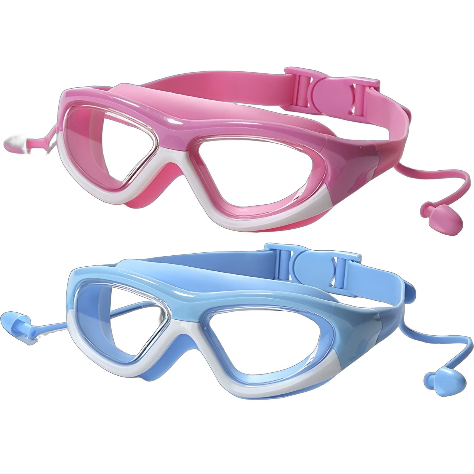 BESTSKY 2Pcs Goggles for Kids 6-14,Cp Anti-Fog Swim Goggles for Kids 3 ...