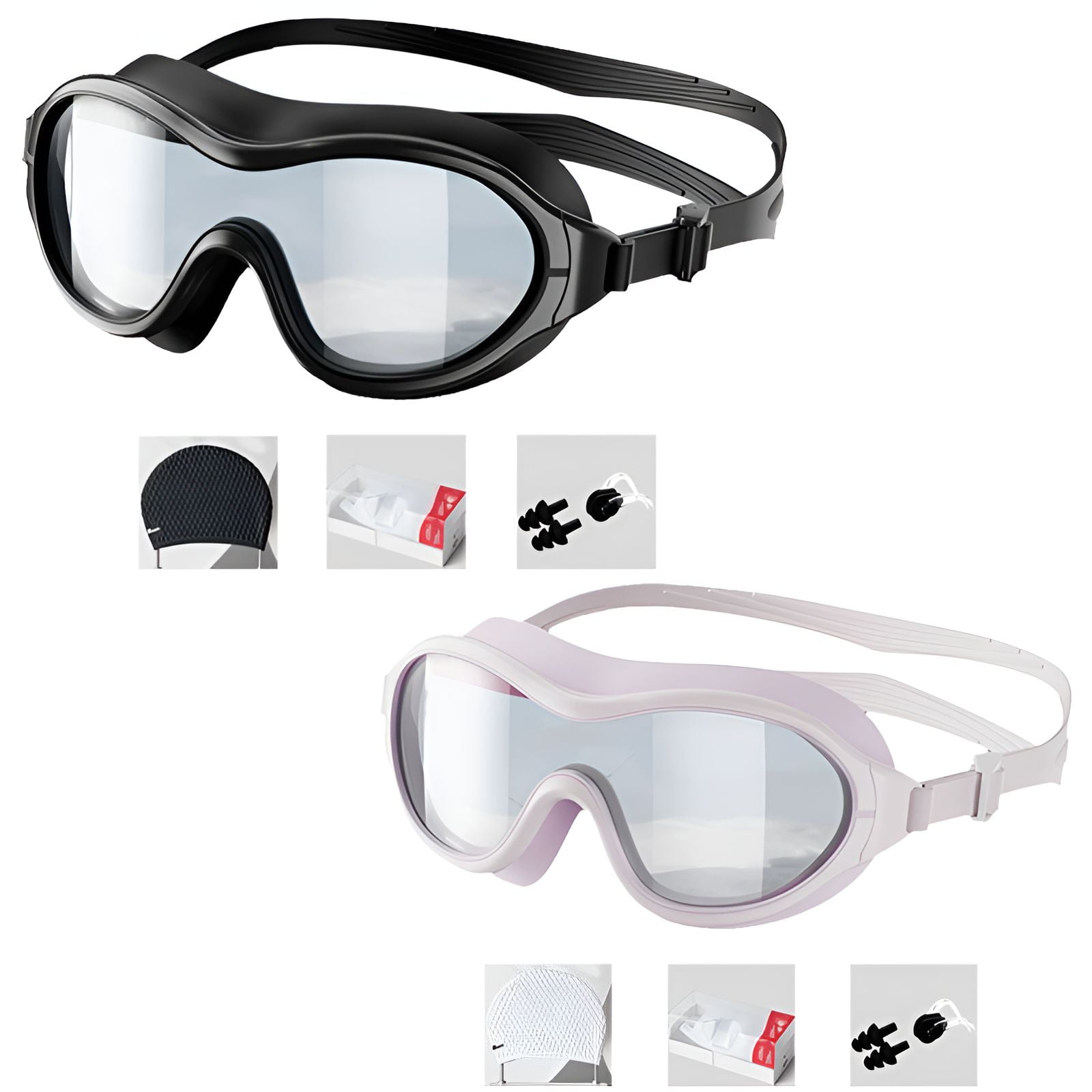 BESTSKY 2Pcs Swim Goggles,Efficient Anti-Fog Goggles Swimming Adult ...