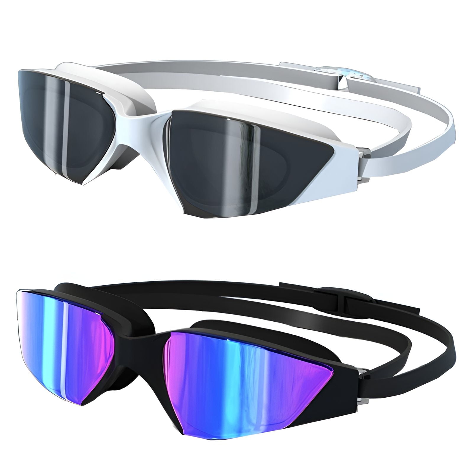 BESTSKY 2Pcs Goggles Swimming Adult,Cp Anti-Fog Aviator Swim Goggles ...