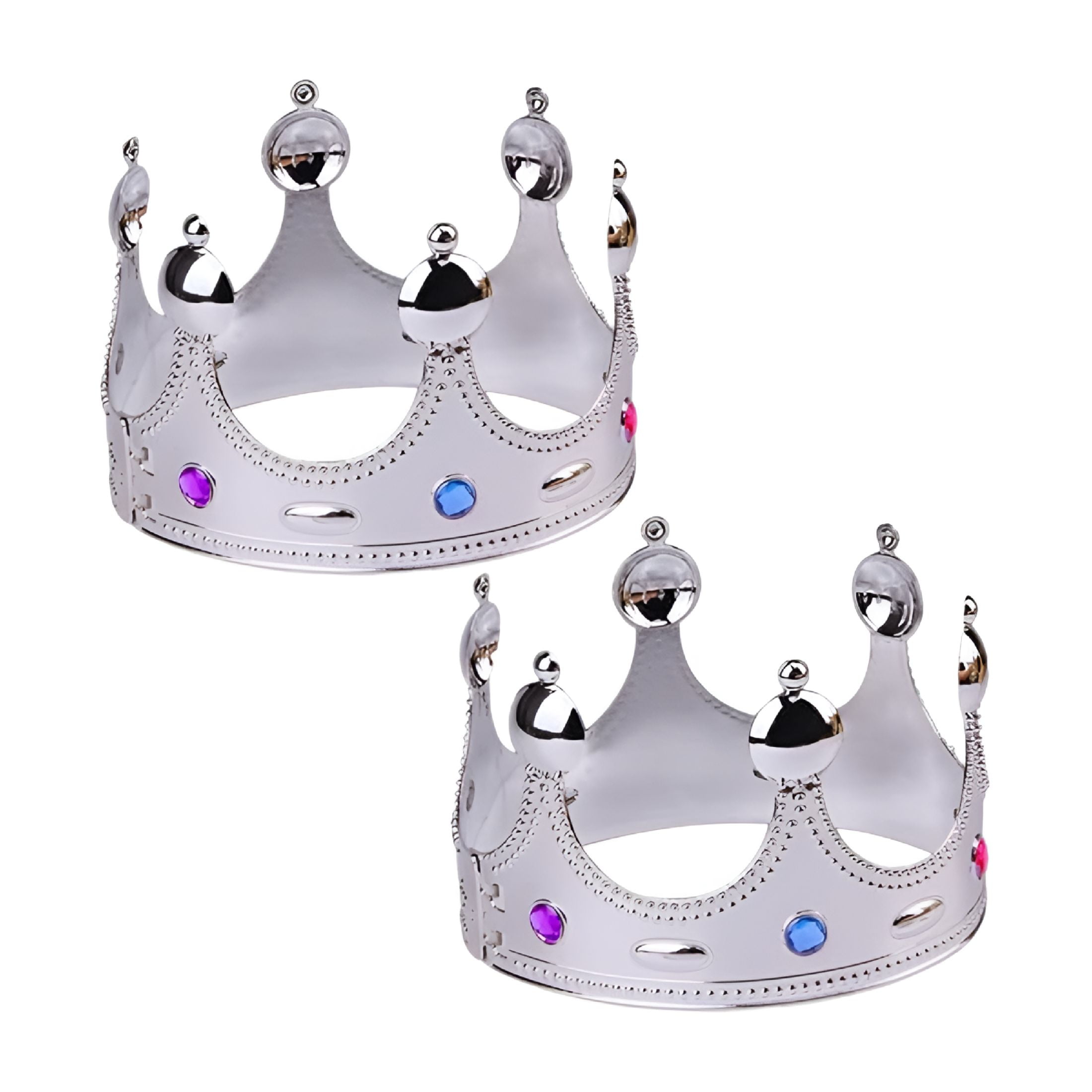 BESTSKY 2Set King Crown for Men Adult Vintage Style Plastic Party ...