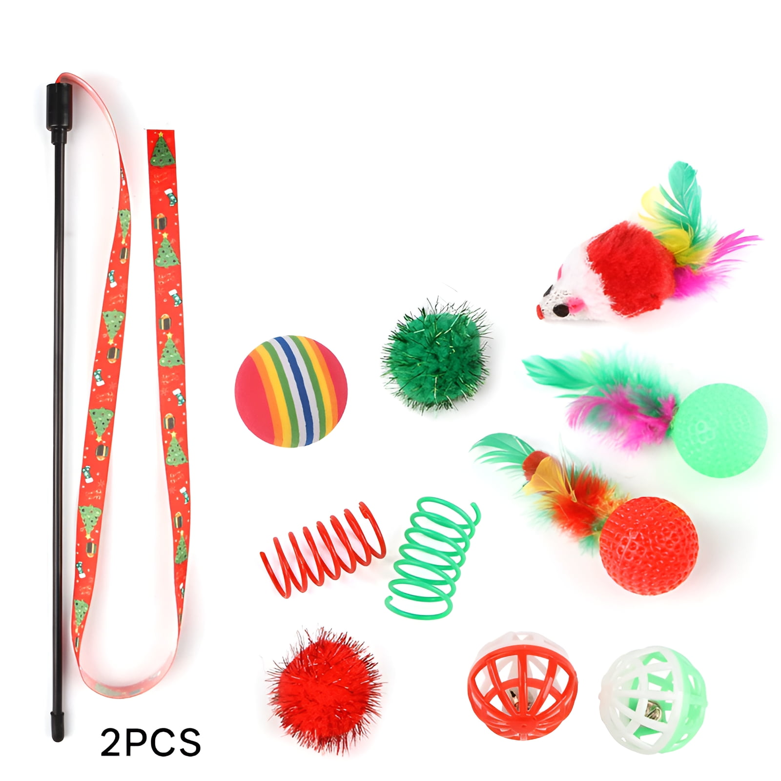 BESTSKY 2Sets Interactive Cat Toy,Colorful Toy Designs Cat Enrichment ...