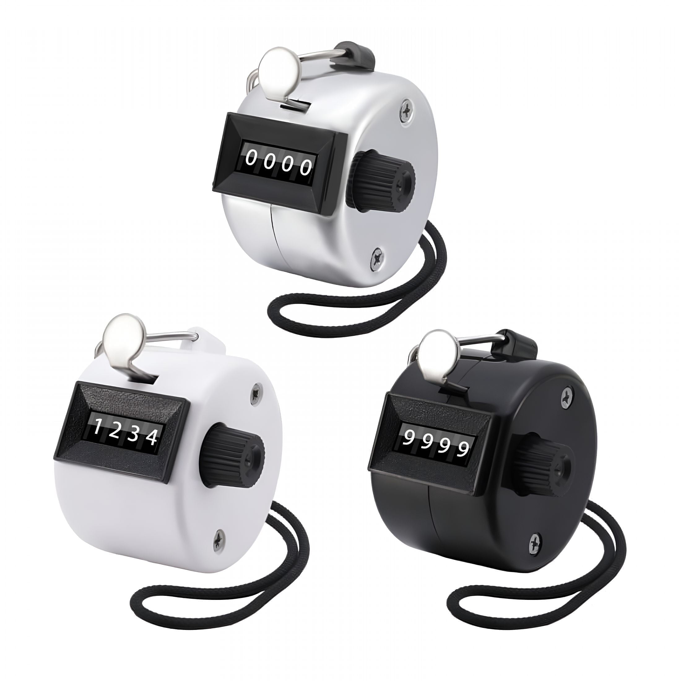 GJX 3 Pcs Hand Counters,4-Digit Manual Clickers, Lap Trackers for ...