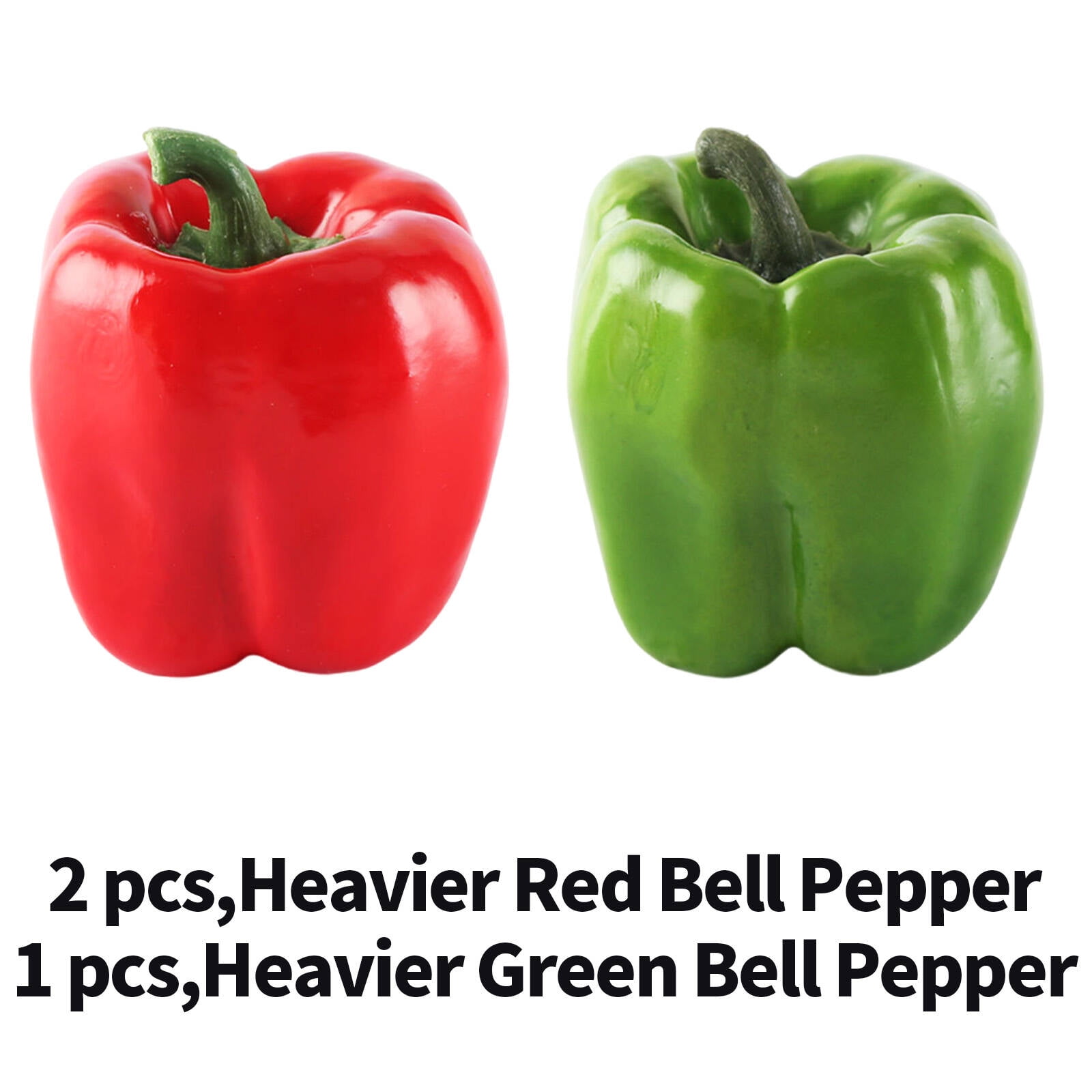 BESTSKY 3 Pcs Bell Pepper,Photorealistic Simulation Fake Fruit,Pu Foam ...