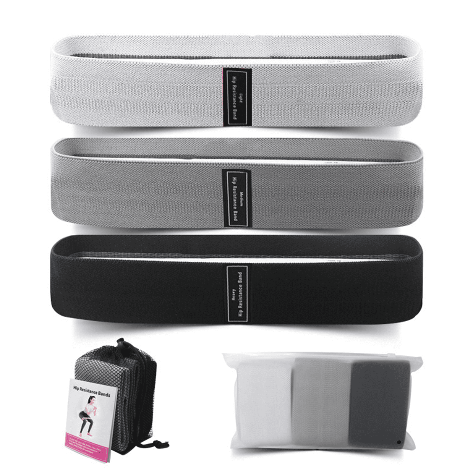 BESTSKY 3 Pcs Resistance Bands Exercise Bands Workout Bands Butt Lifter ...