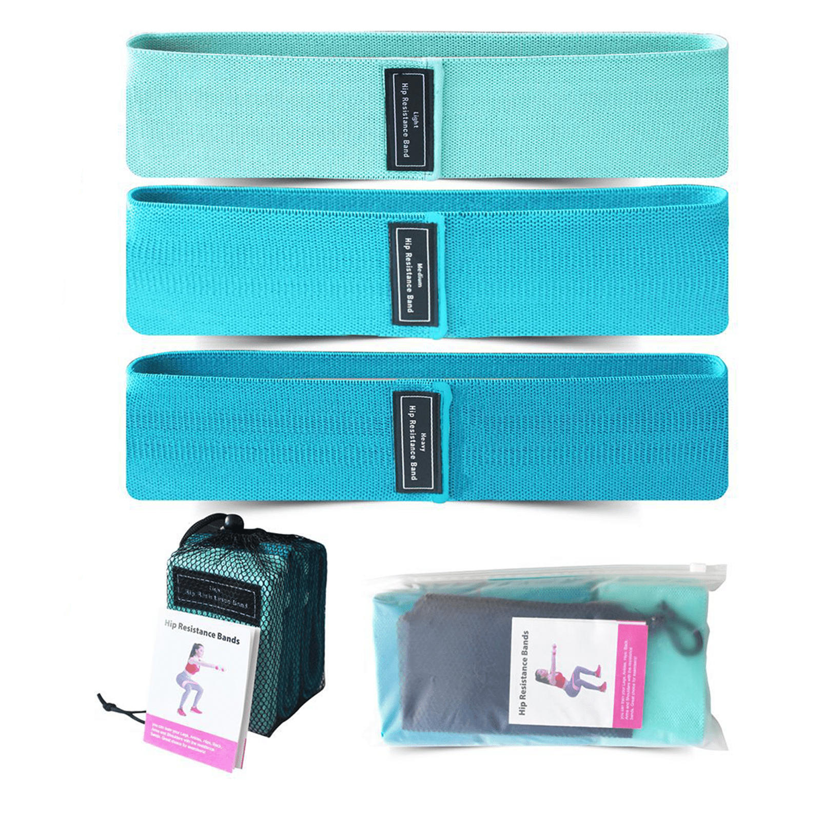 BESTSKY 3 Pcs Resistance Bands Exercise Bands Workout Bands Butt Lifter ...
