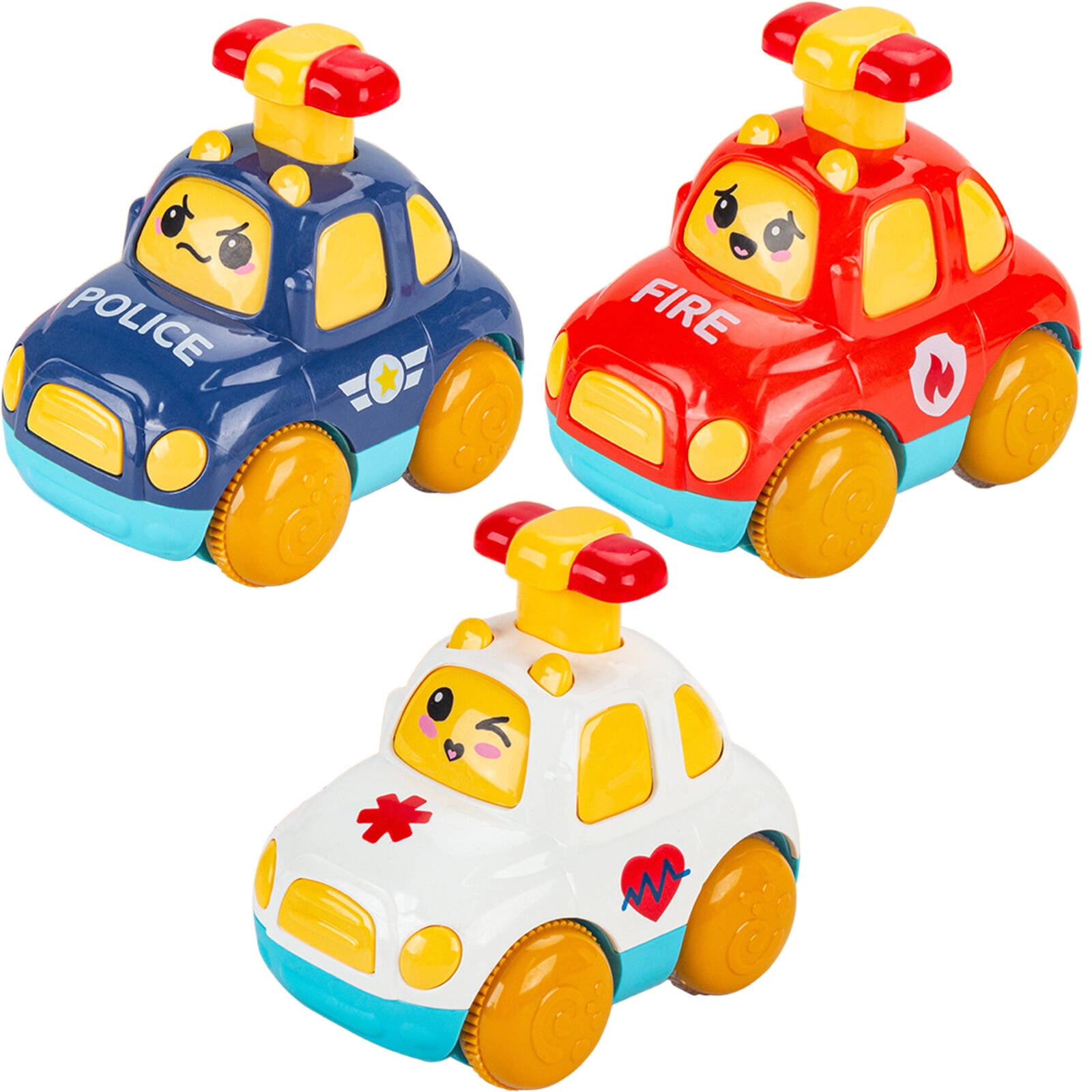 BESTSKY 3 Pcs Toy Cars,Abs Material Toddler Boy Toys,Adorable Cartoon ...