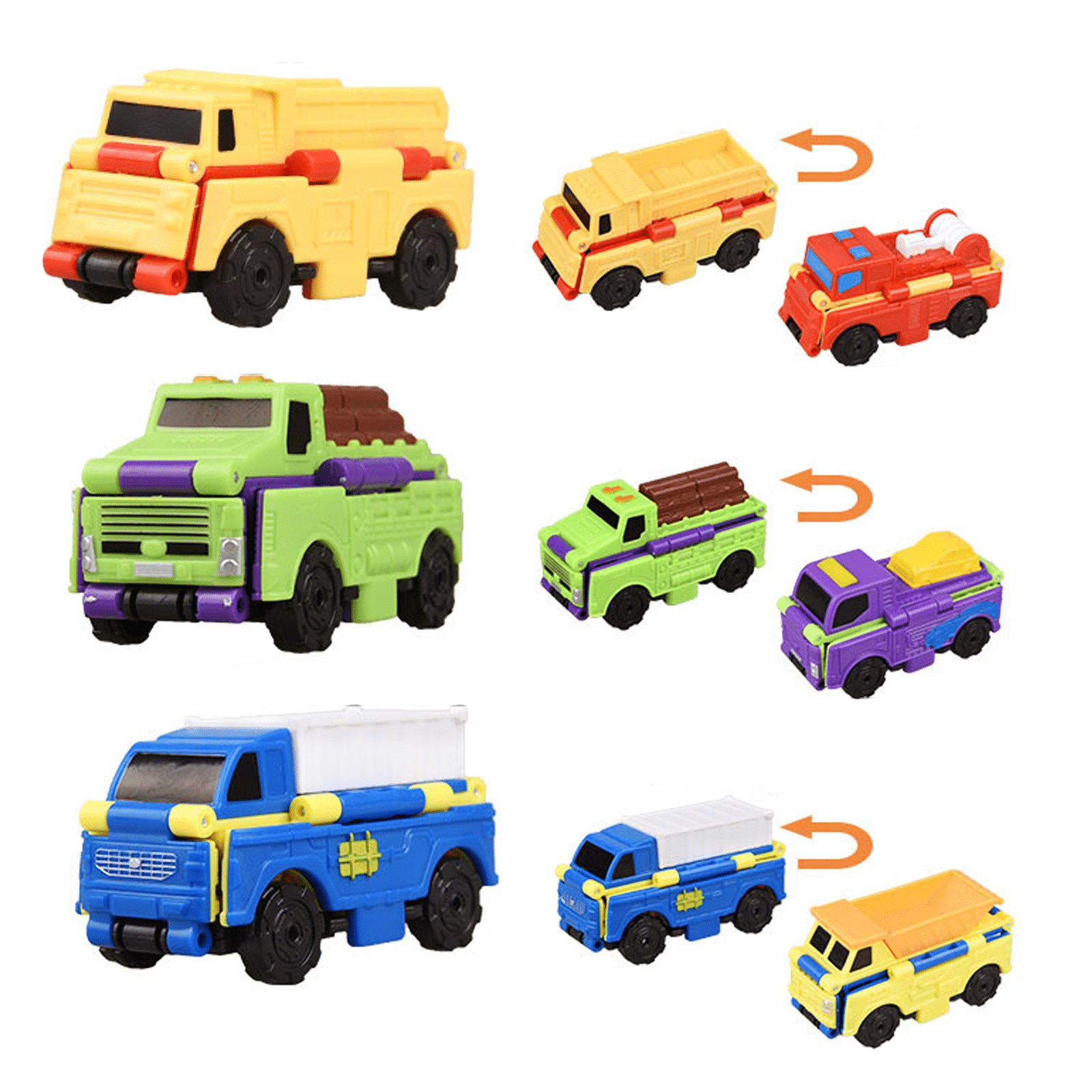 BESTSKY 3 Pcs Toy Cars,Eco-Friendly Toy Trucks,Safe Toddler Boy Gifts ...