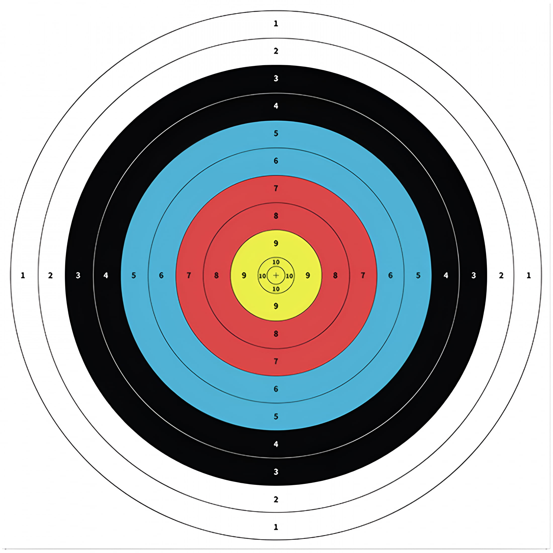 BESTSKY 30Pcs Targets Paper Standard Archery 40cm(15.74 inch) 10 Self ...