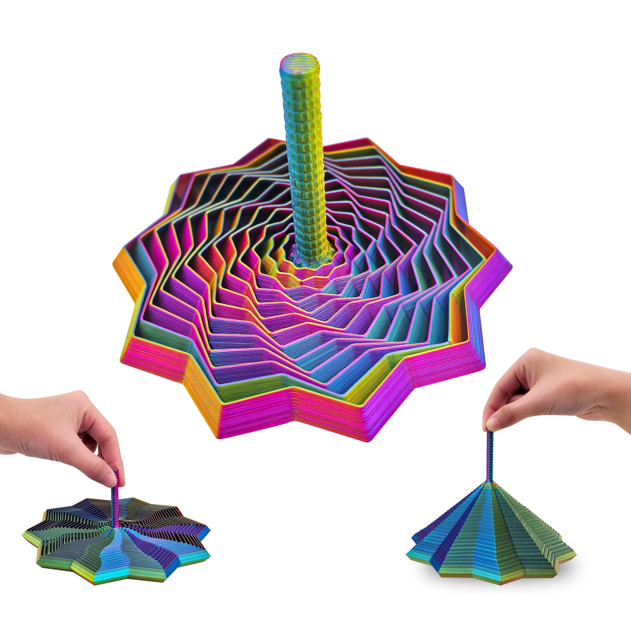 CYFW 3D Printed Sensory Fidget Star,Spinner for Adults Anxiety and ...