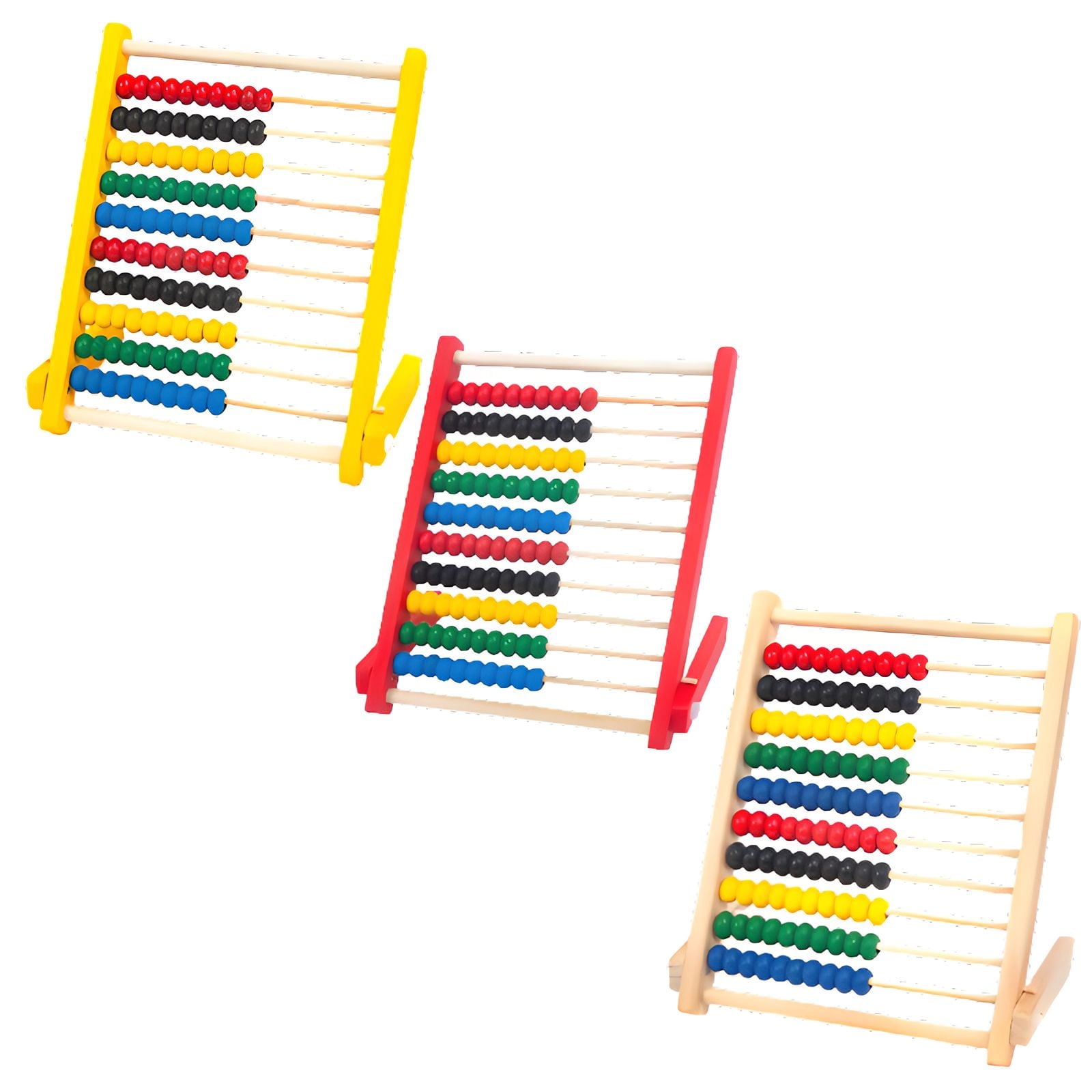 BESTSKY 3Pcs Abacus,10Rows Wooden Educational Toy, Math Counters for ...