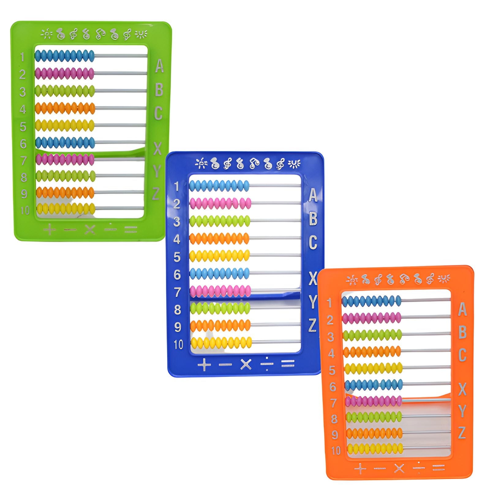 BESTSKY 3Pcs Abacus,Easy-To-Hold Form Abacus for Kids Math,Bright ...