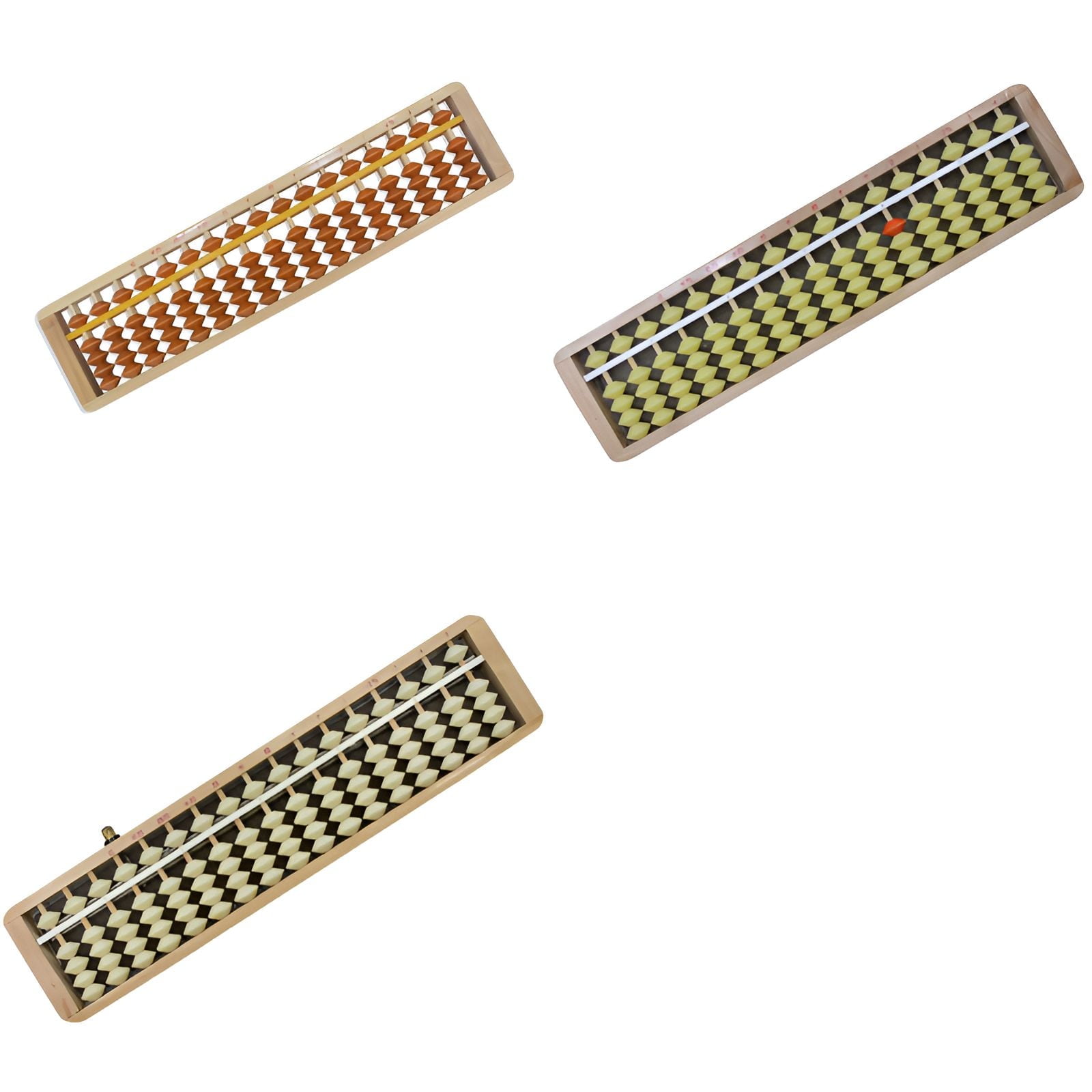 BESTSKY 3Pcs Abacus,17Rows Wooden Toddler Toy, Math Games,Color_Mixing4 ...