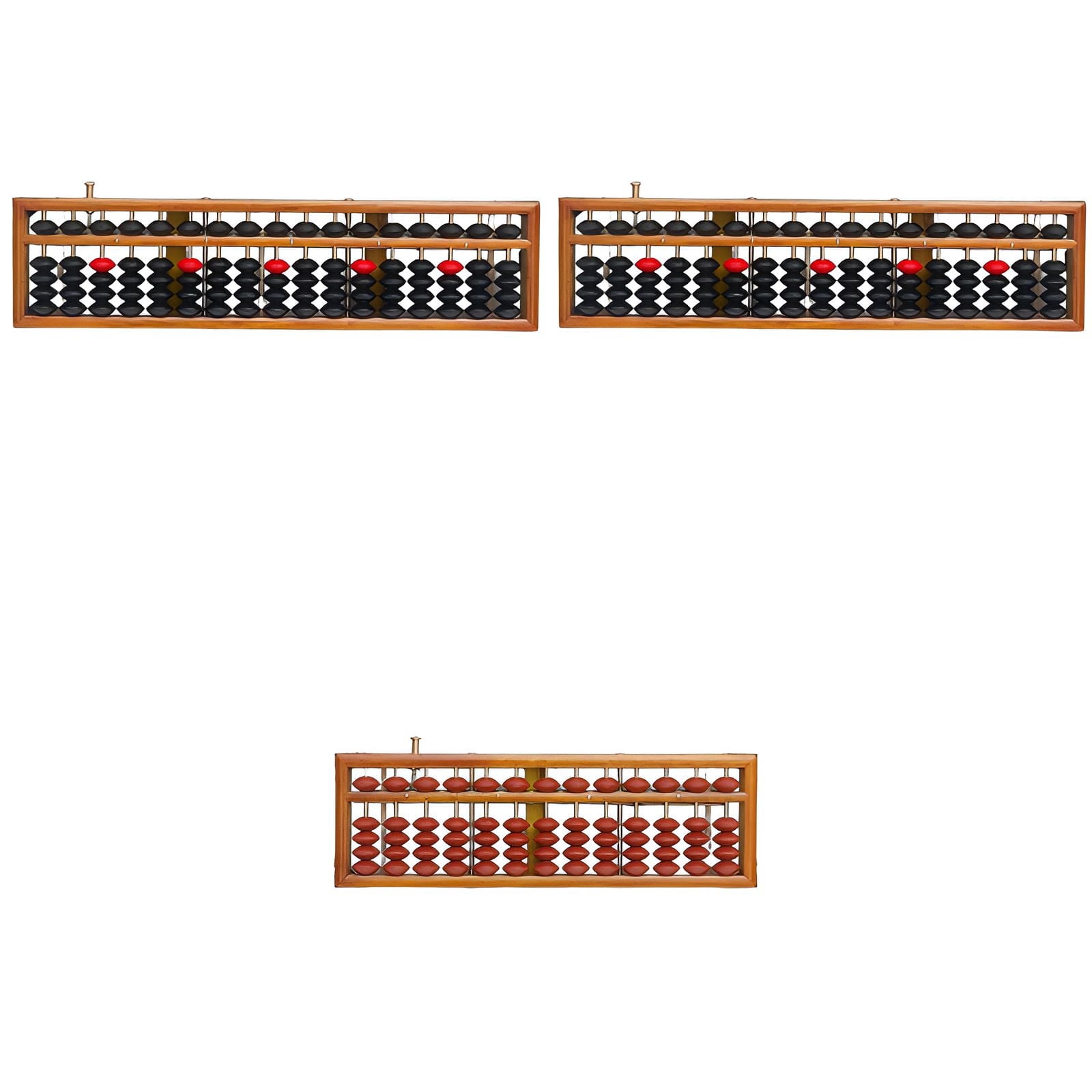 BESTSKY 3Pcs Abacus,17Rows Wooden Abacus for Kids, Math Counters for ...