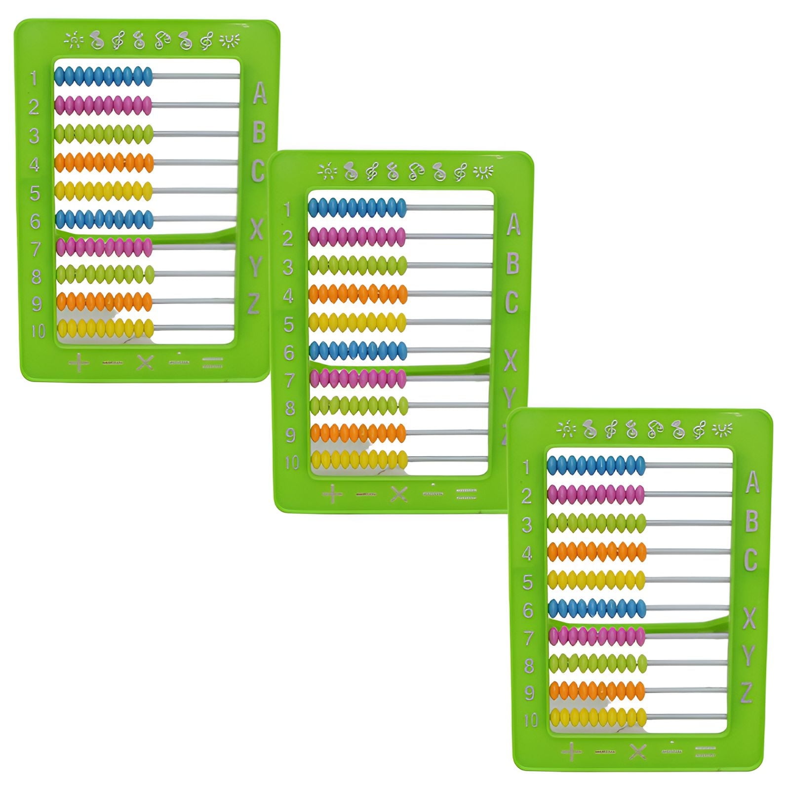 BESTSKY 3Pcs Abacus,10Rows Math Counters Manipulatives, Math Toys for ...