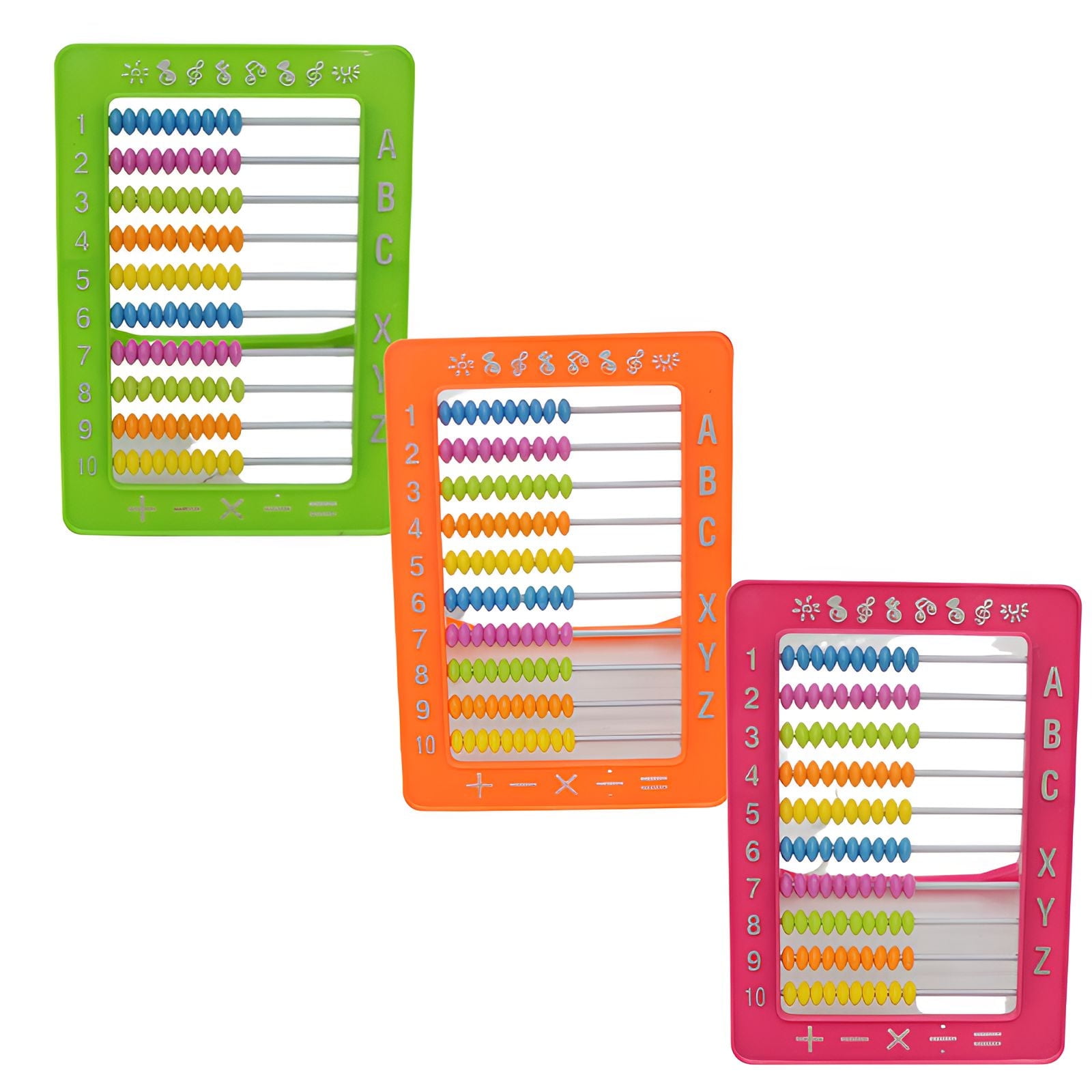 BESTSKY 3Pcs Abacus,Smooth Feel Abacus for Kids Math,Bright Colored ...