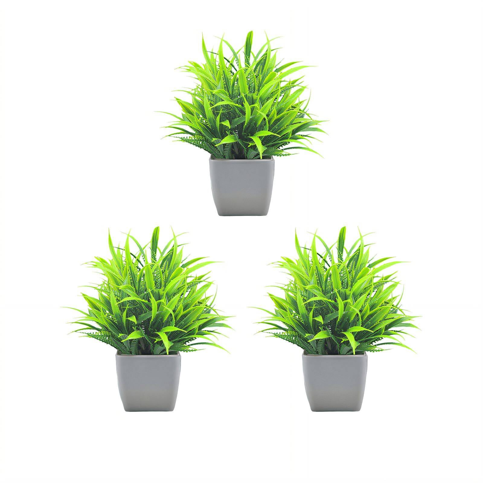 BESTSKY 3Pcs Artificial Plants Indoor Incredibly Realistic Fake Leaves ...