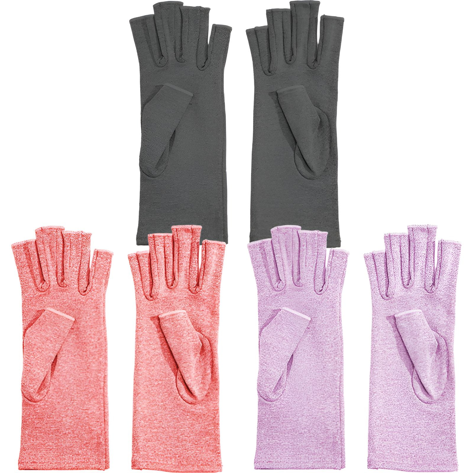 BESTSKY 3Pcs Compression Gloves,Flexible Half-Finger Compression Gloves ...
