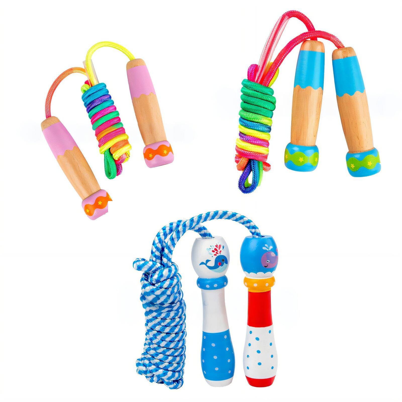 BESTSKY 3Pcs Jump Rope,Cartoon Handle Design Kids Jump Rope,Strong ...