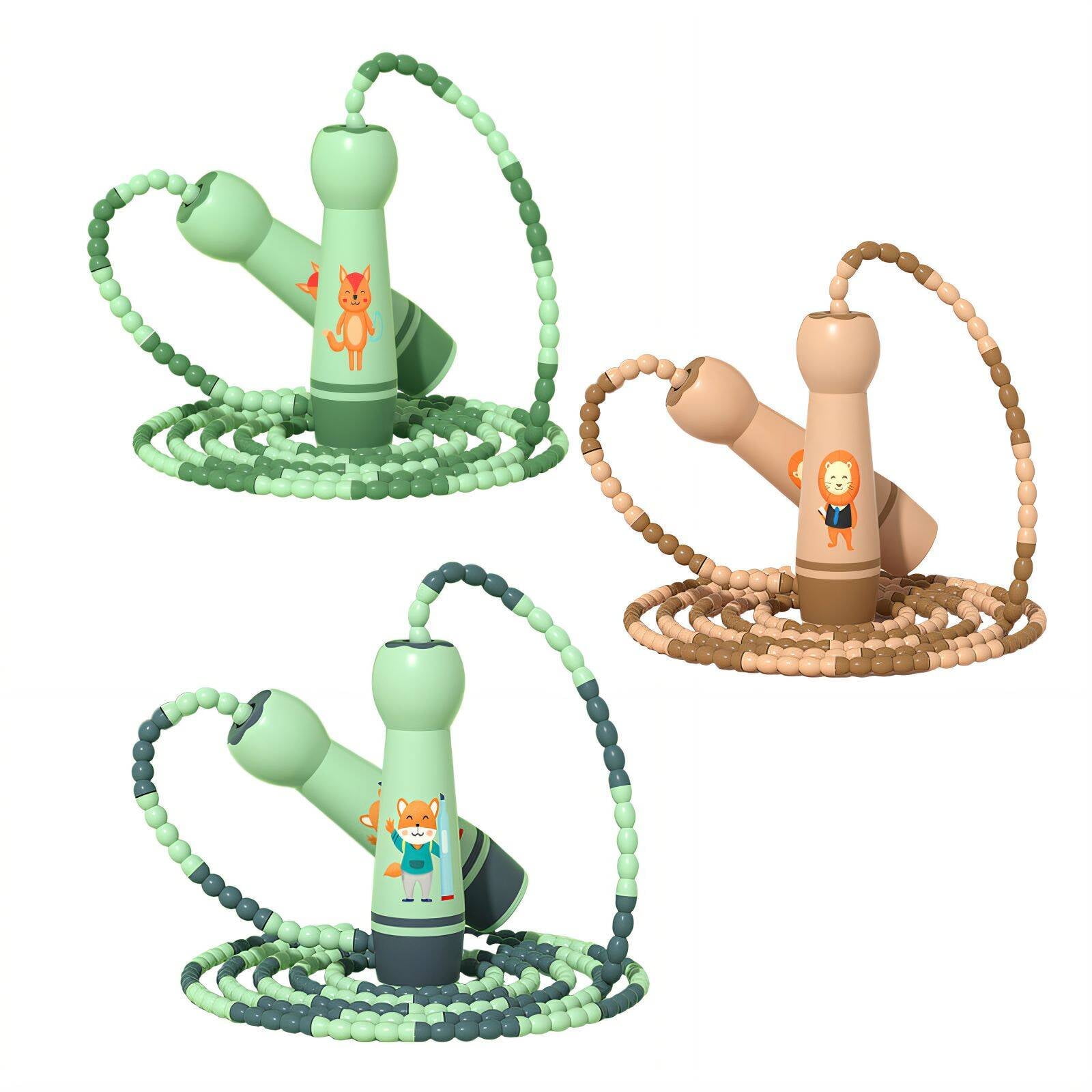 BESTSKY 3Pcs Jump Rope,Continuous Jumping Kids Jump Rope,Soft Beads ...