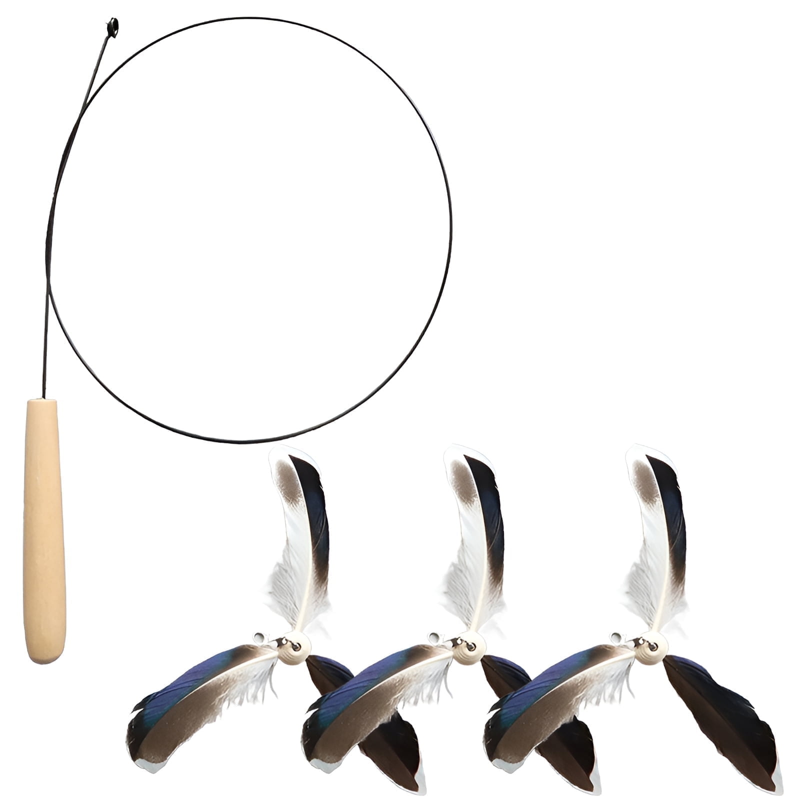 BESTSKY 3Pcs Kitten Toys,Flexible Steel Wire Cat Toys Wands,Adjustable ...