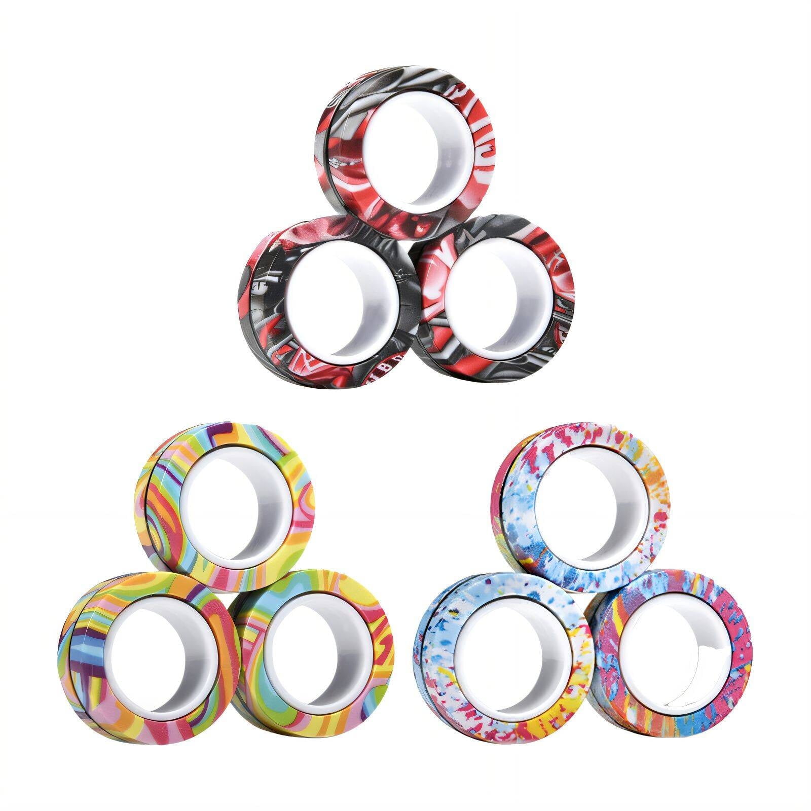 BESTSKY 3Pcs Fidget Spinner,Magnetic Force Bracelet Fidget Ring,Fidget ...