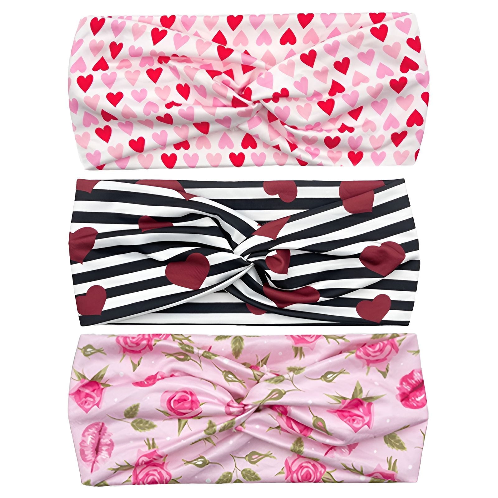 BESTSKY 3Pcs Sweat Band,Fabric Headbands for Women,Boho Headbands for ...