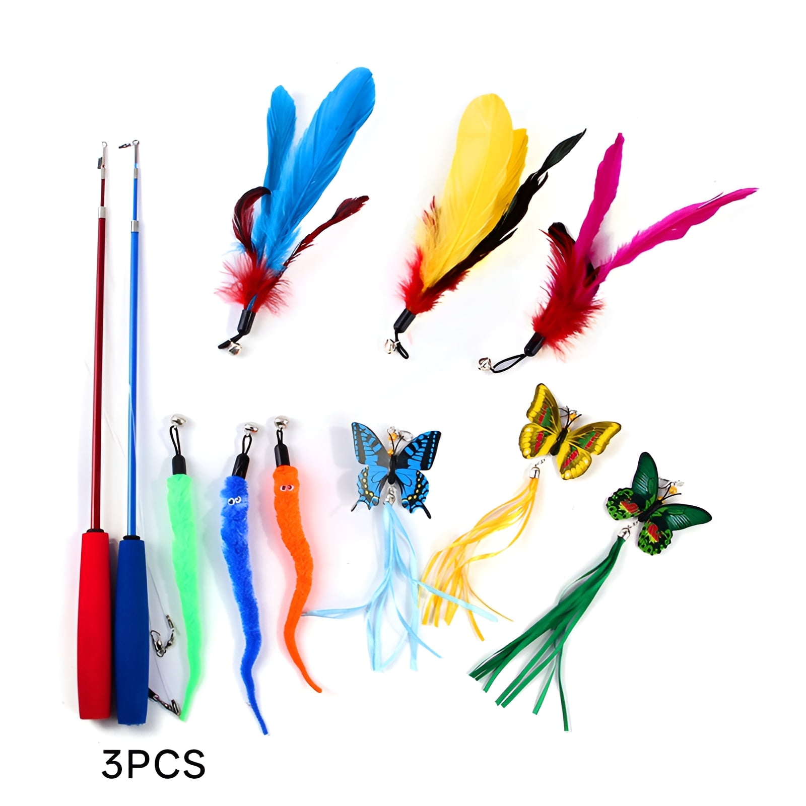 BESTSKY 3Sets Interactive Cat Toy,Cozy Feel Enhances Security Cat Toys ...