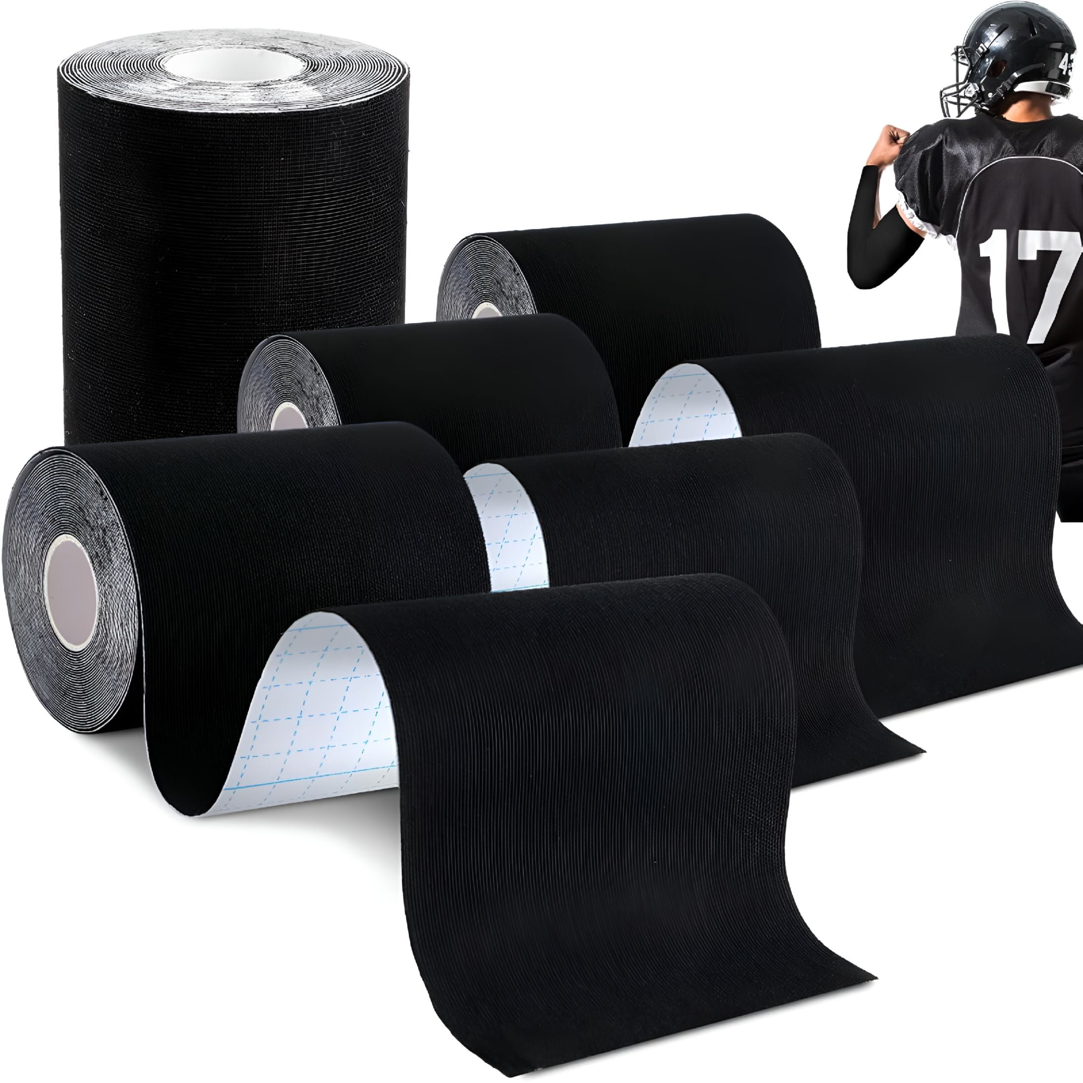 BESTSKY 4 Pcs Football Turf Tape Sports Tape Extra Wide Athletic Turf ...