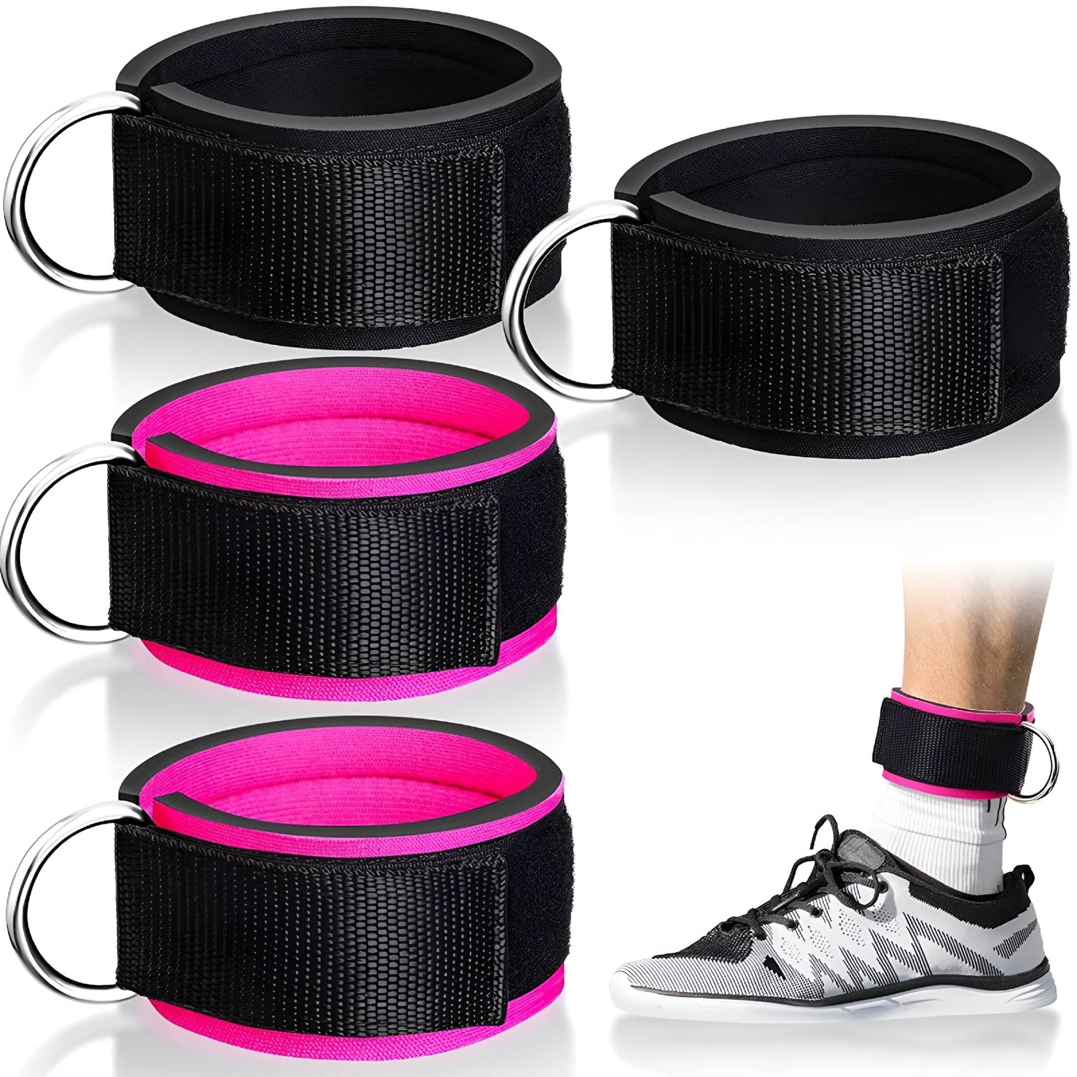 BESTSKY 4 Pieces Ankle Wrist Straps Adjustable Ankle Straps Cable ...
