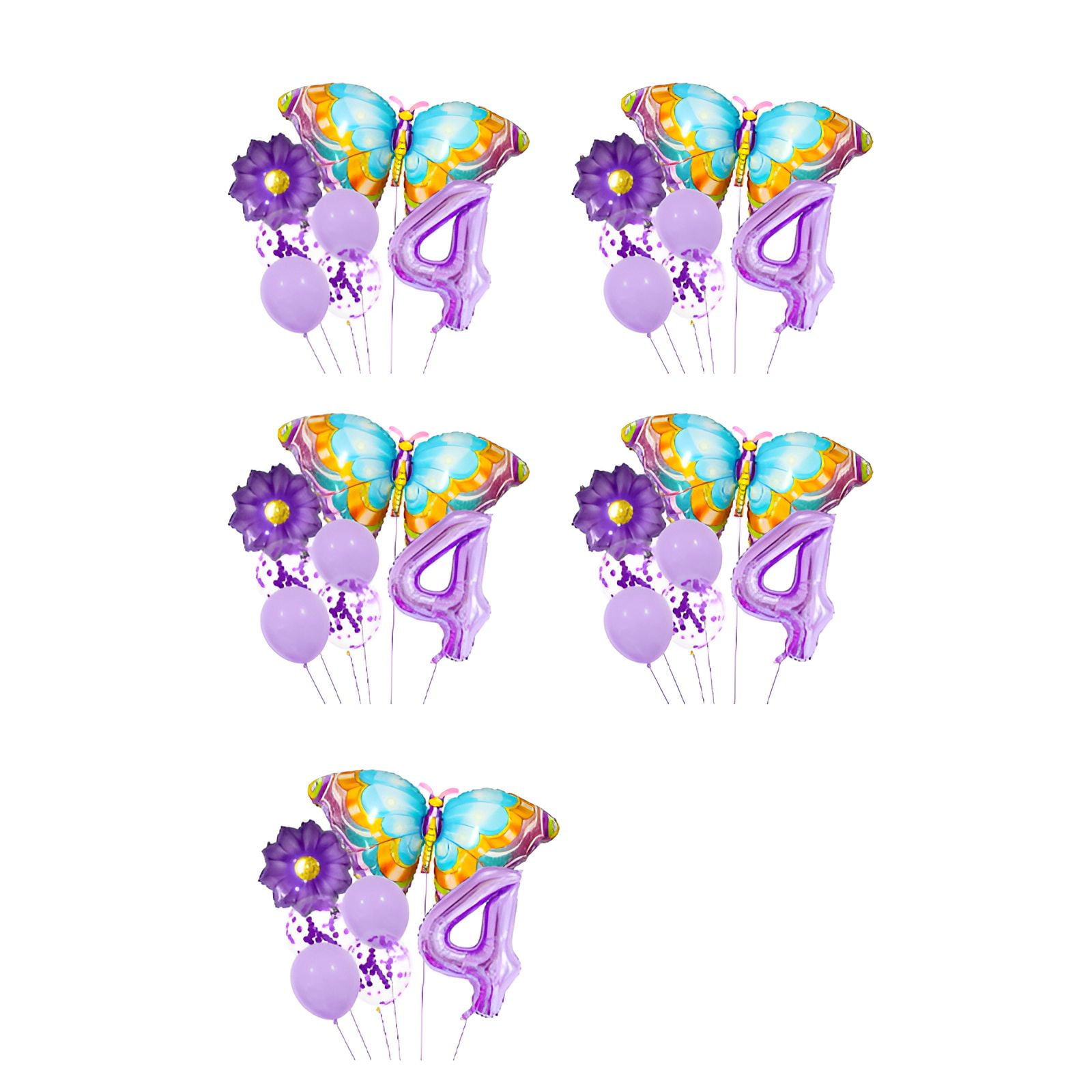 BESTSKY 45Pcs Number Balloons,Baby First Birthday Highlight Party Decorations,Shiny Birthday ...