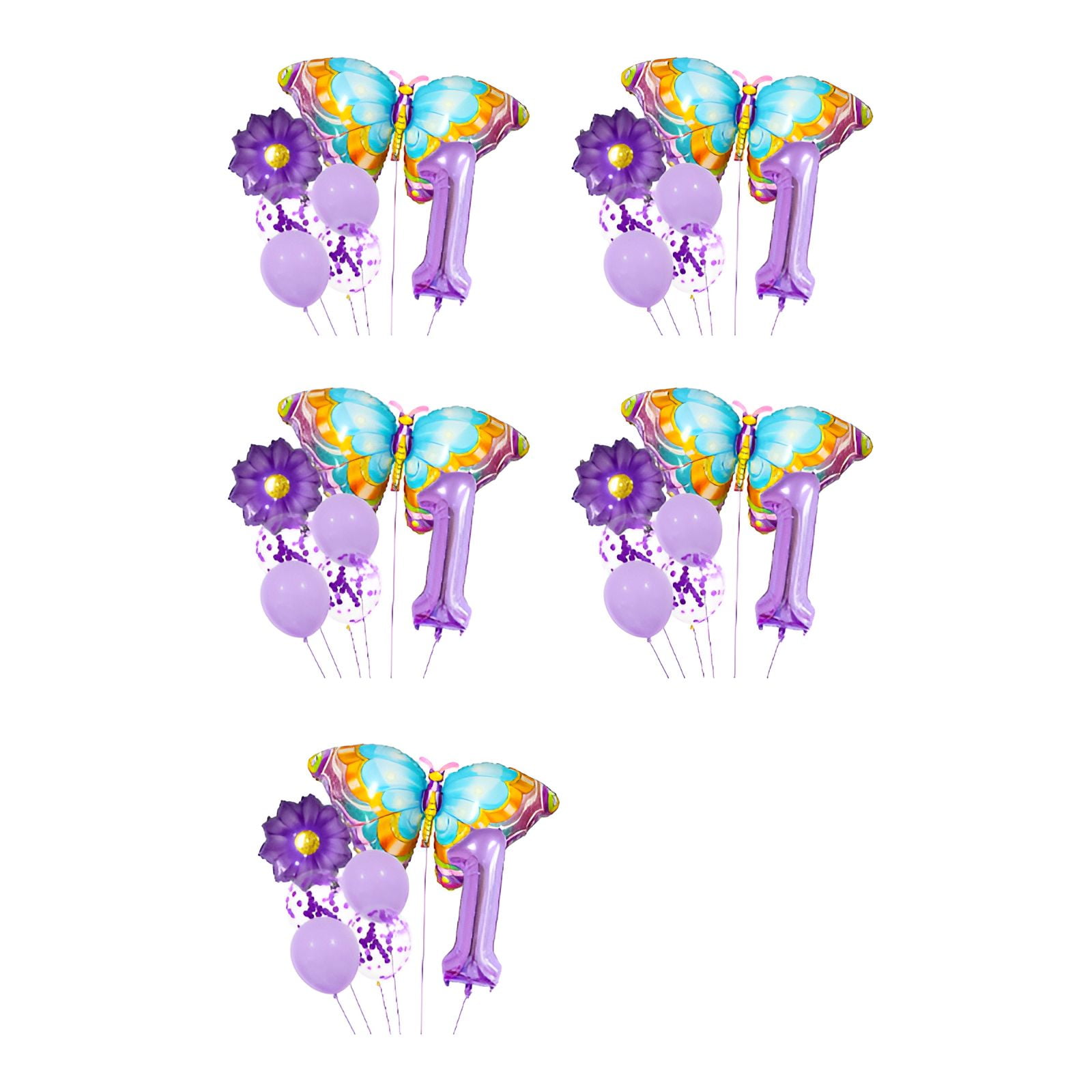 BESTSKY 45Pcs Number Balloons,Stylish Party Highlight Birthday Decorations,Exquisite Sunflower ...