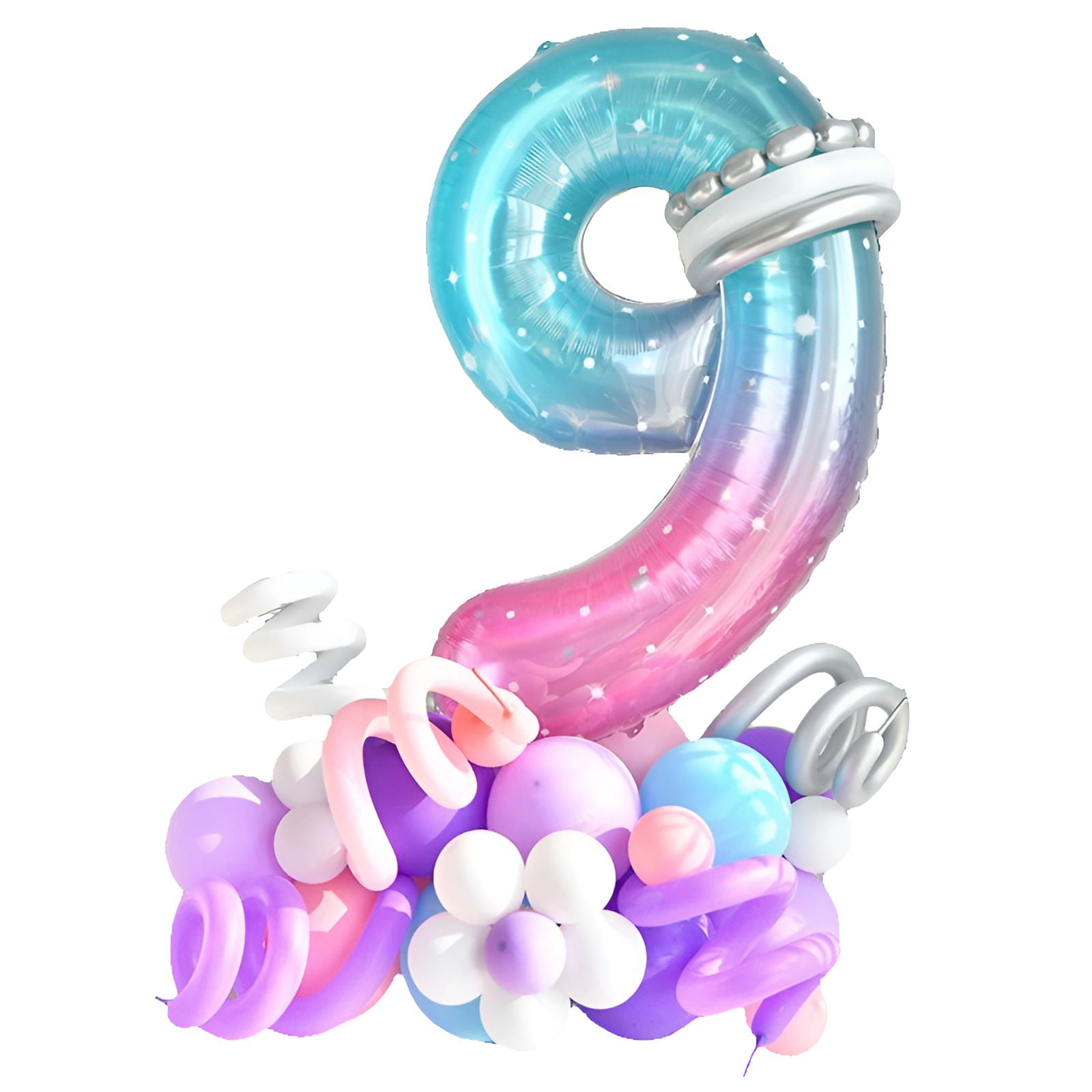 BESTSKY 46Pcs Number Balloons,Diverse Balloon Pairing Balloons for Birthday Party,Holographic ...