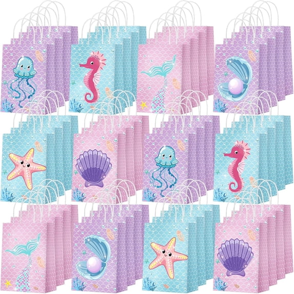 BESTSKY 48 Pcs Mermaid Party Favor Bags,Mermaid Goodie Bags | Mermaid ...