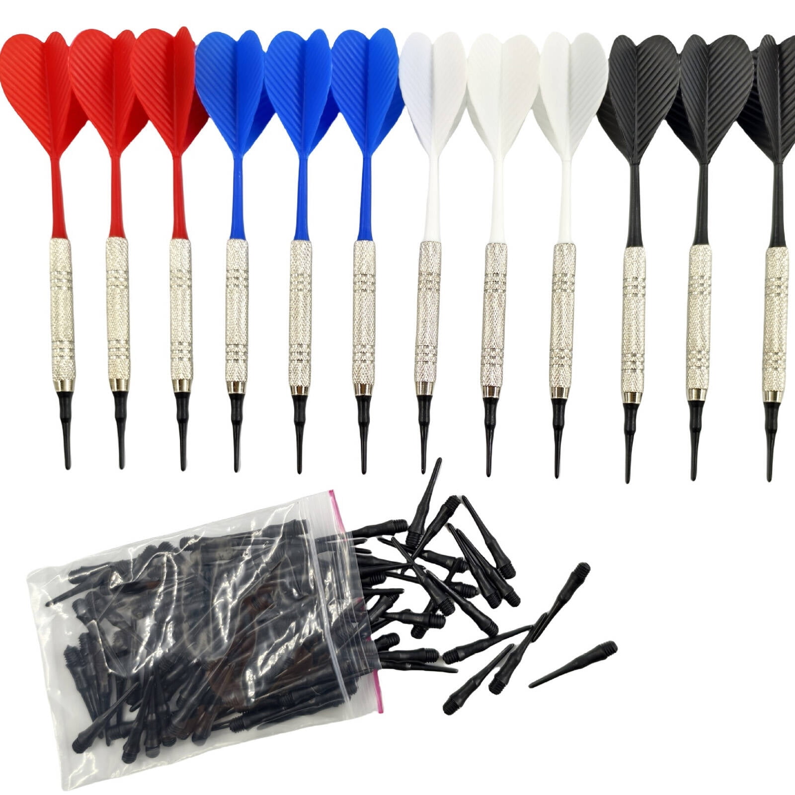 BESTSKY 48Pcs Darts Premium Darts Plastic Tip,Optimal Grip Dart Flights ...