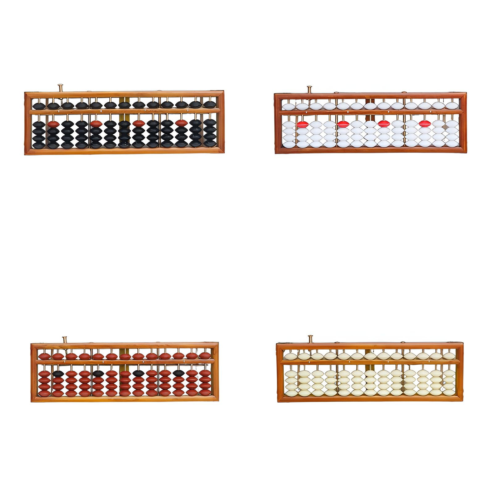 BESTSKY 4Pcs Abacus,Chunky Moving Beads Rods Wood Abacus,Effortless ...