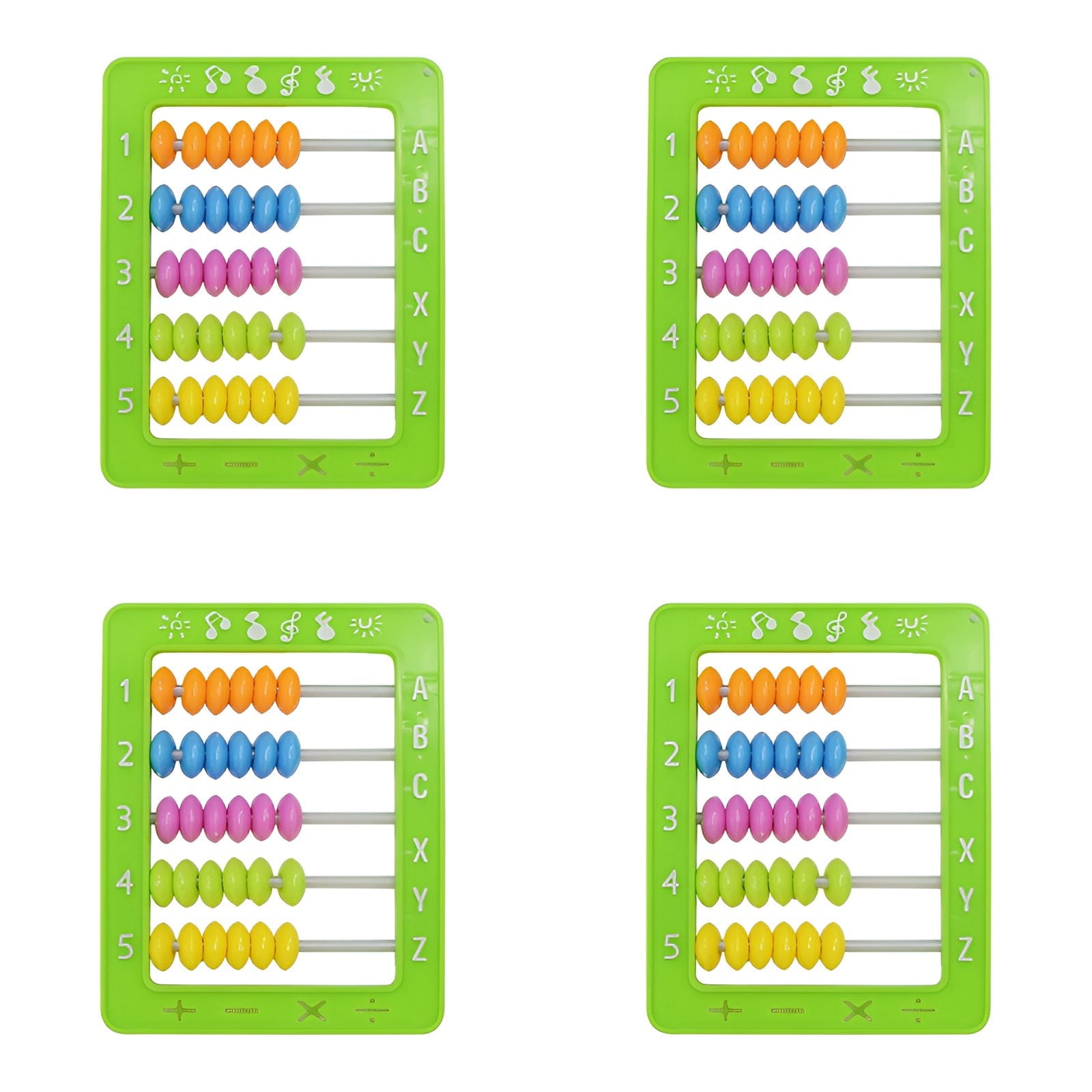 BESTSKY 4Pcs Abacus,Easy-Handle Beads Abacus Count Learning Tools,Dark-Ink Counting Marks Abacus ...
