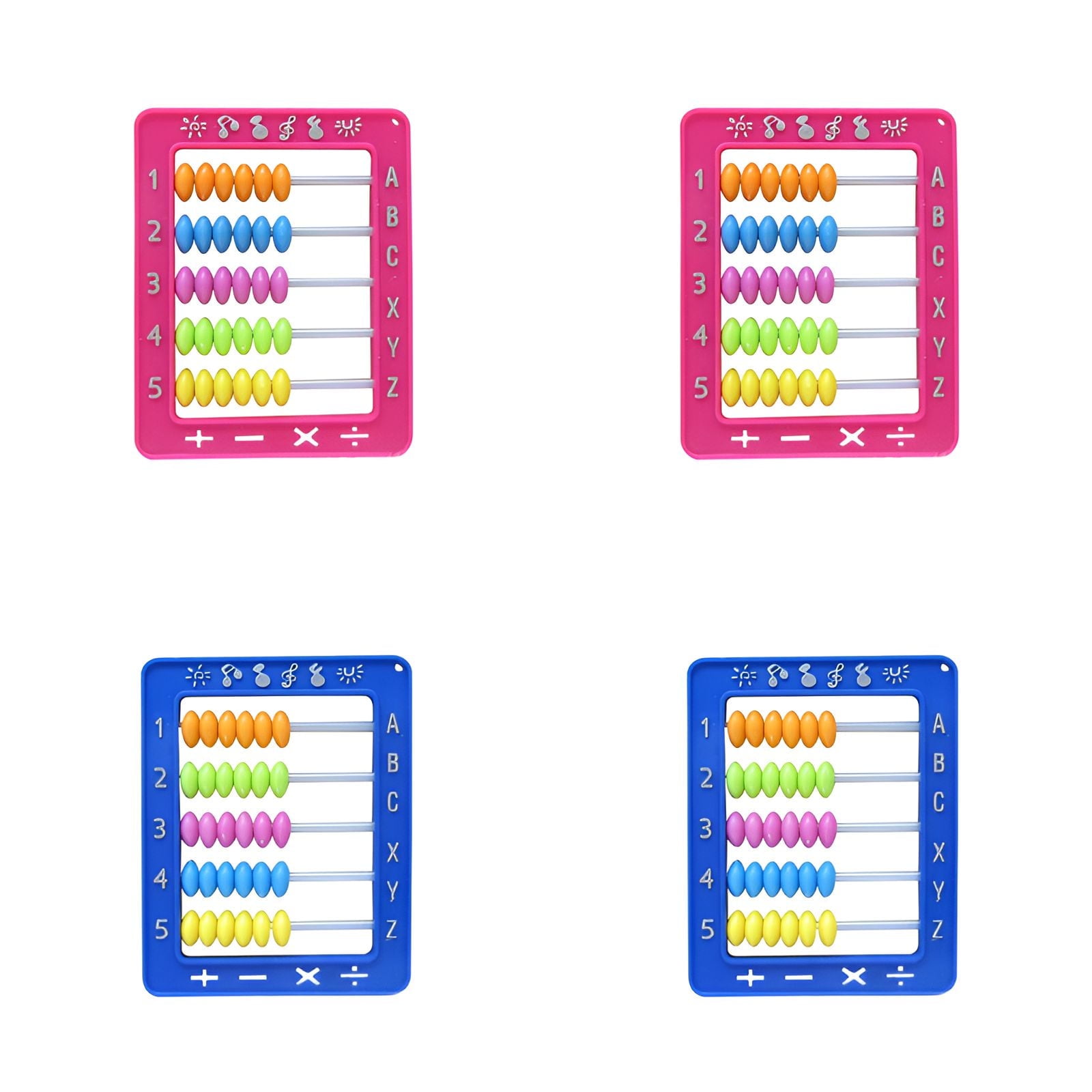 BESTSKY 4Pcs Abacus,5Rows Counting Toy, Math Manipulatives Preschool ...