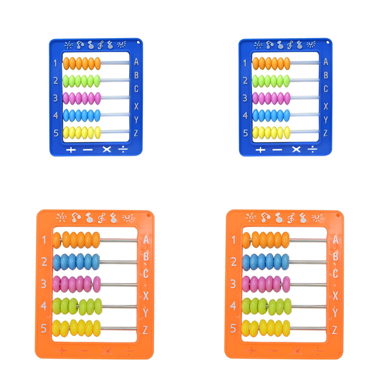 BESTSKY 4Pcs Abacus,5Rows Math Toy, Math Learning Tools for Kids 6-8 ...
