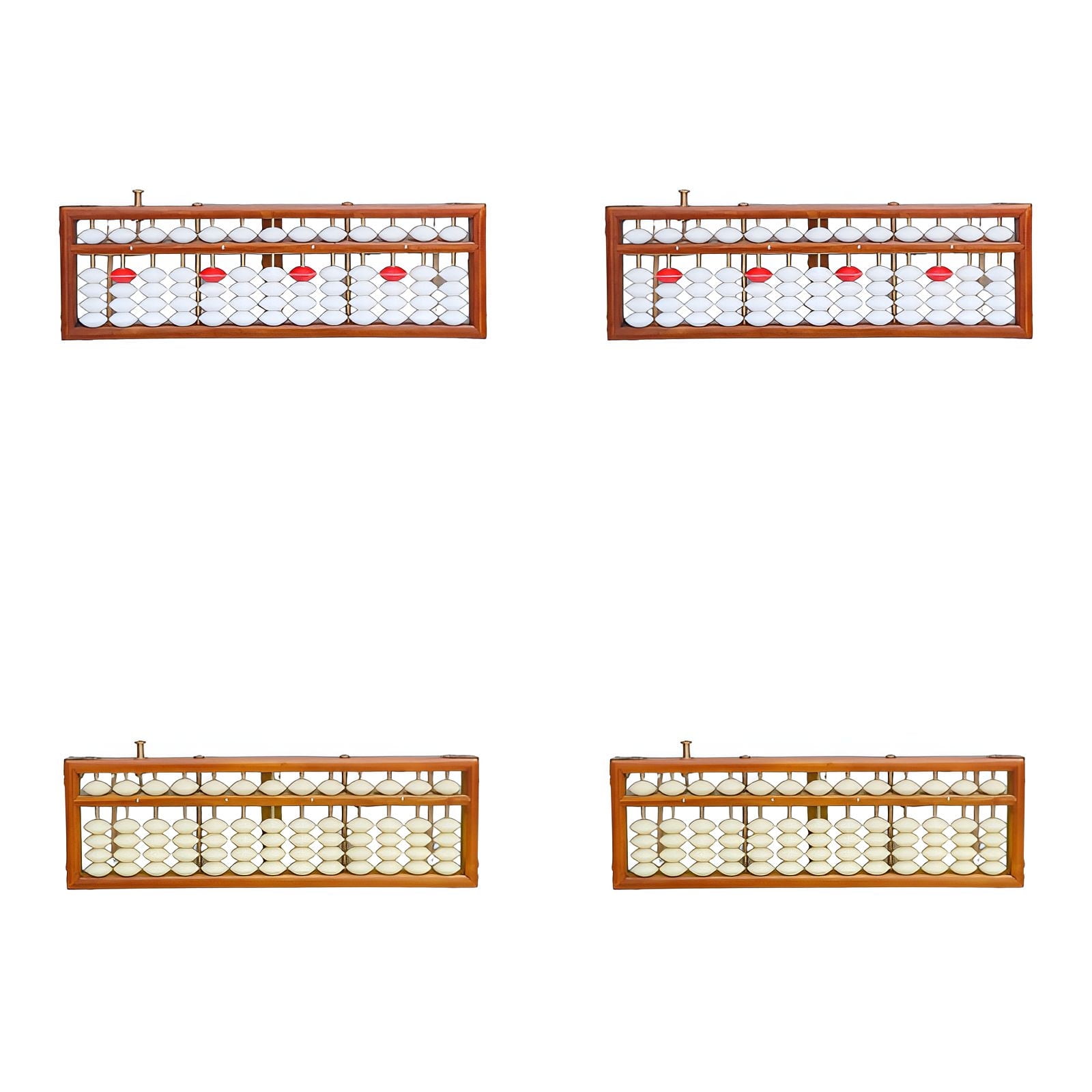 BESTSKY 4Pcs Abacus,Extra-Thick Counting Rods Wood Abacus,Effortless ...
