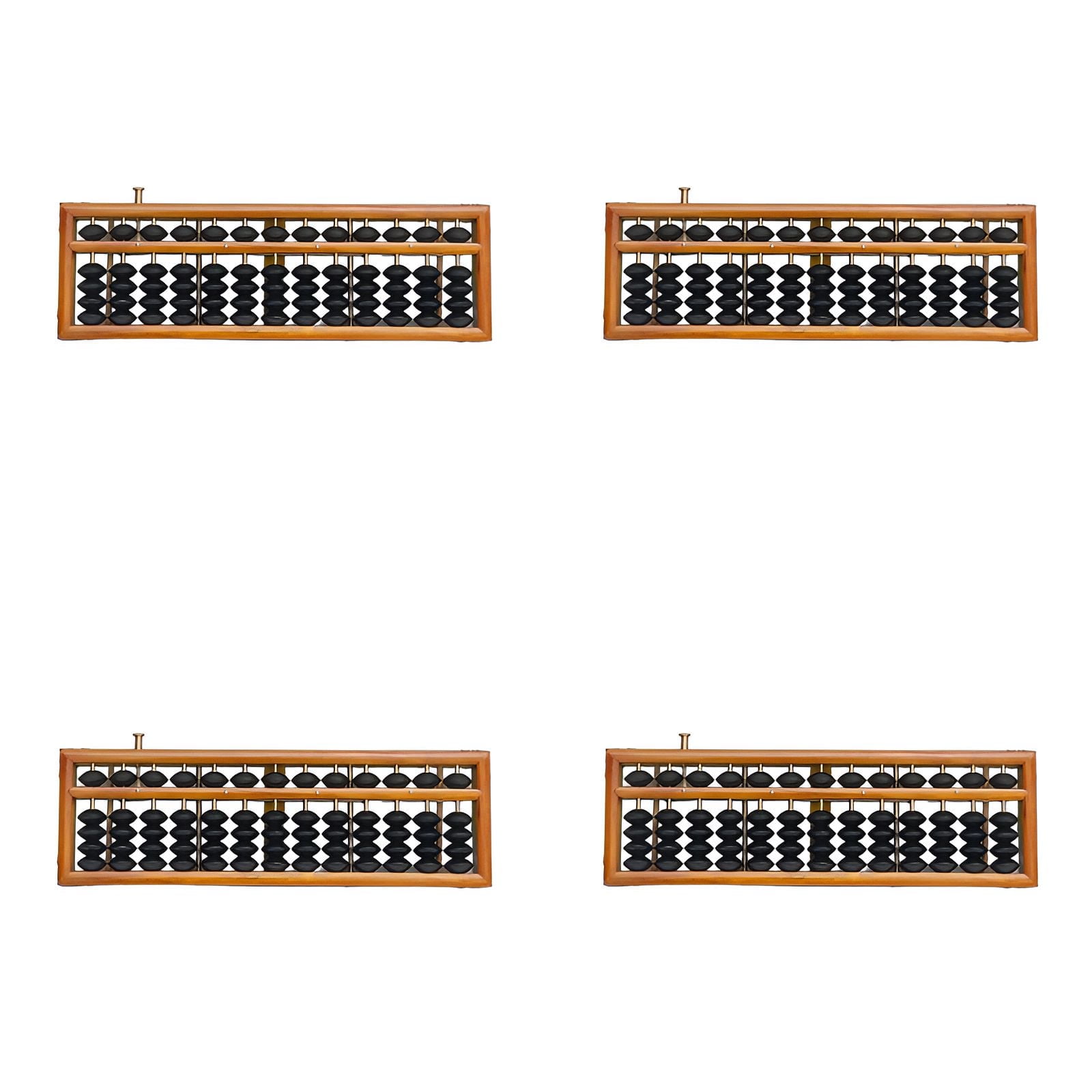 BESTSKY 4Pcs Abacus,Frictionless Movement Wood Abacus,Solid Frame Rods ...