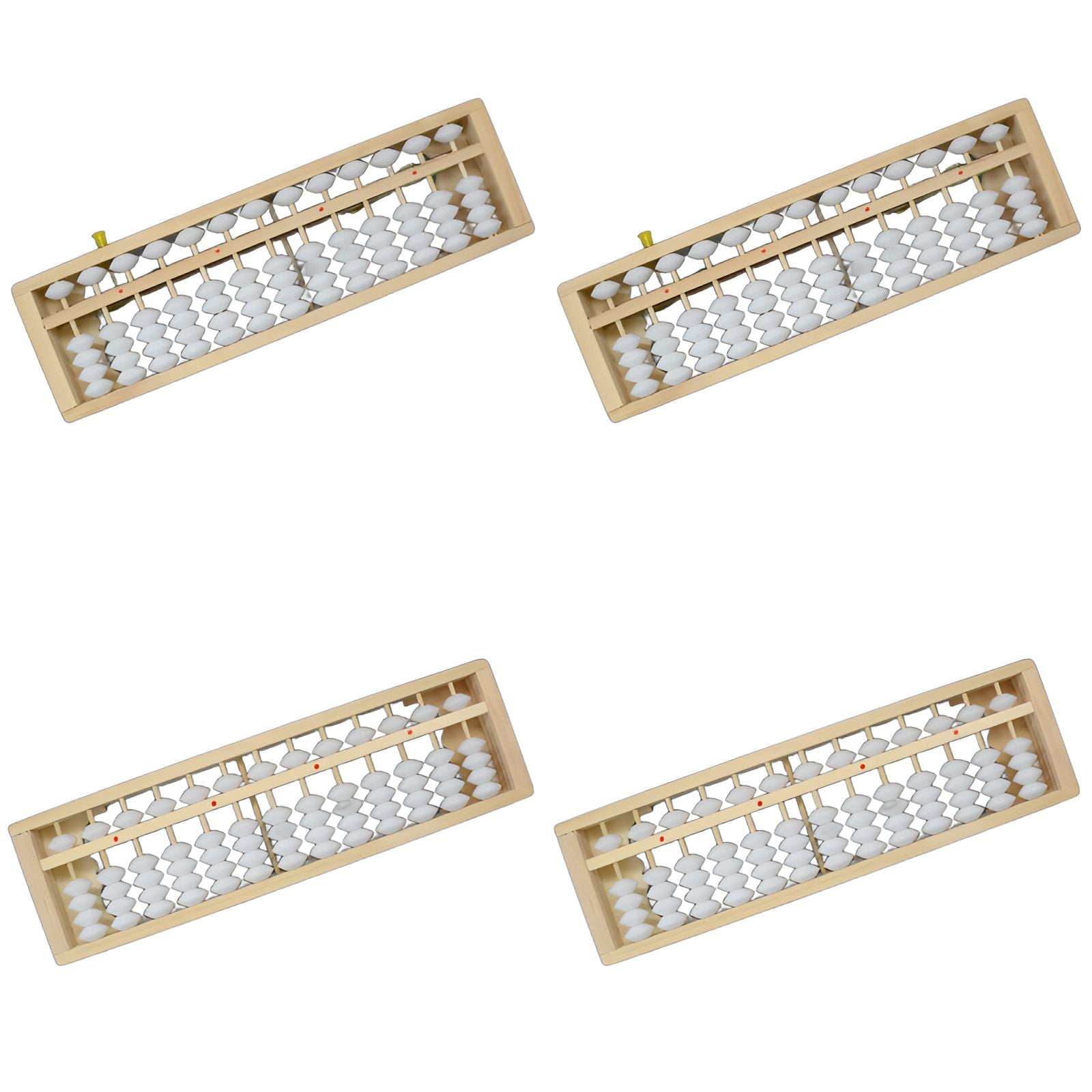 BESTSKY 4Pcs Abacus,Light-Touch Operation Wood Abacus,Uncluttered Digit ...