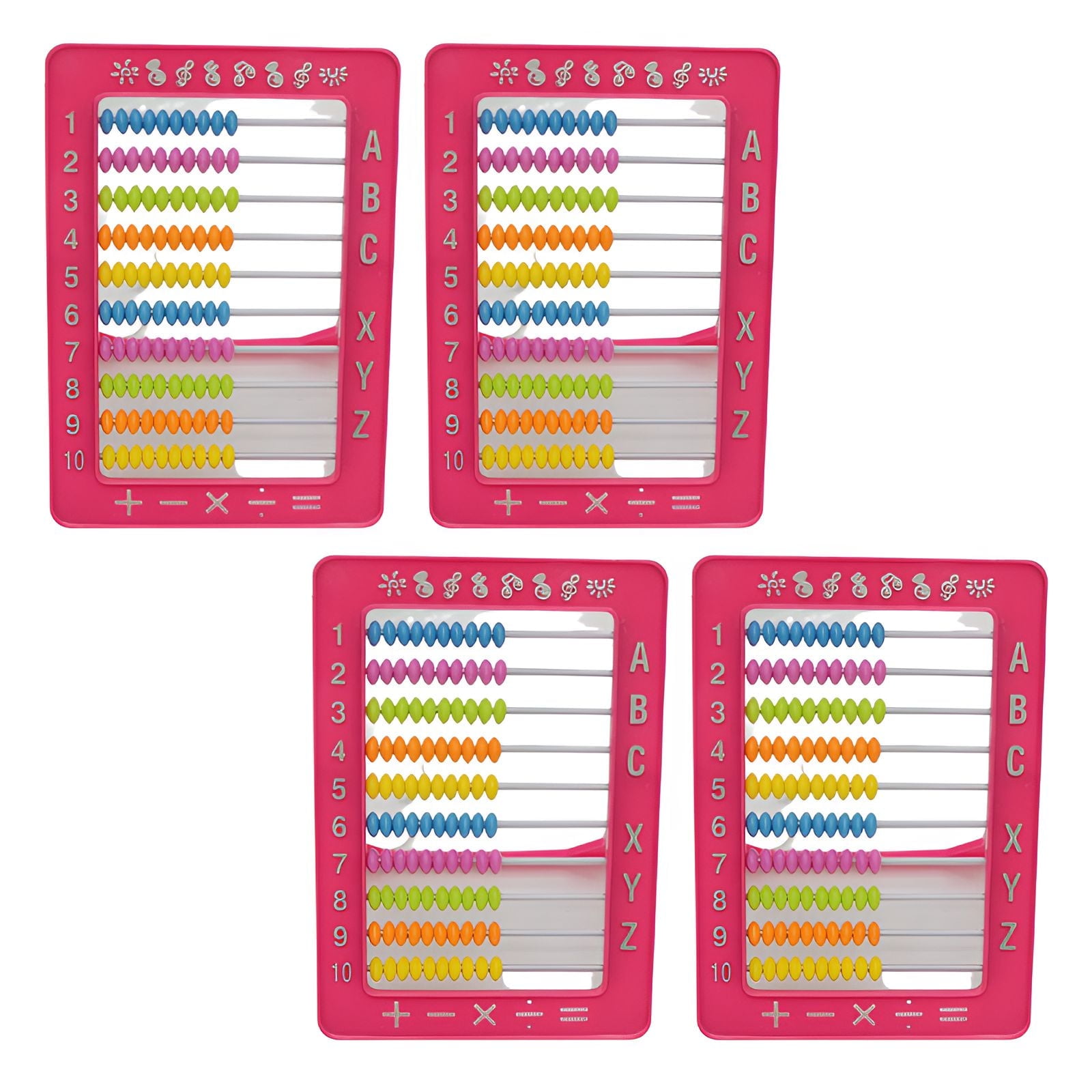 BESTSKY 4Pcs Abacus,10Rows Math Counters Manipulatives, Counting Games ...