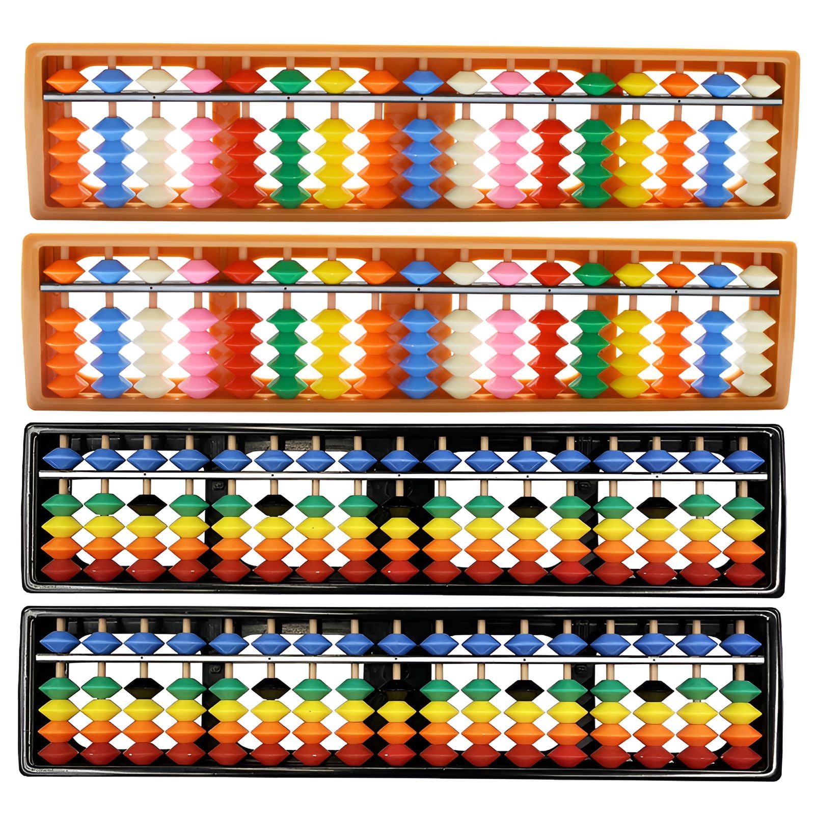 BESTSKY 4Pcs Abacus,17Rows Bead Counter, Math Toys for Kids 5-7,Color ...