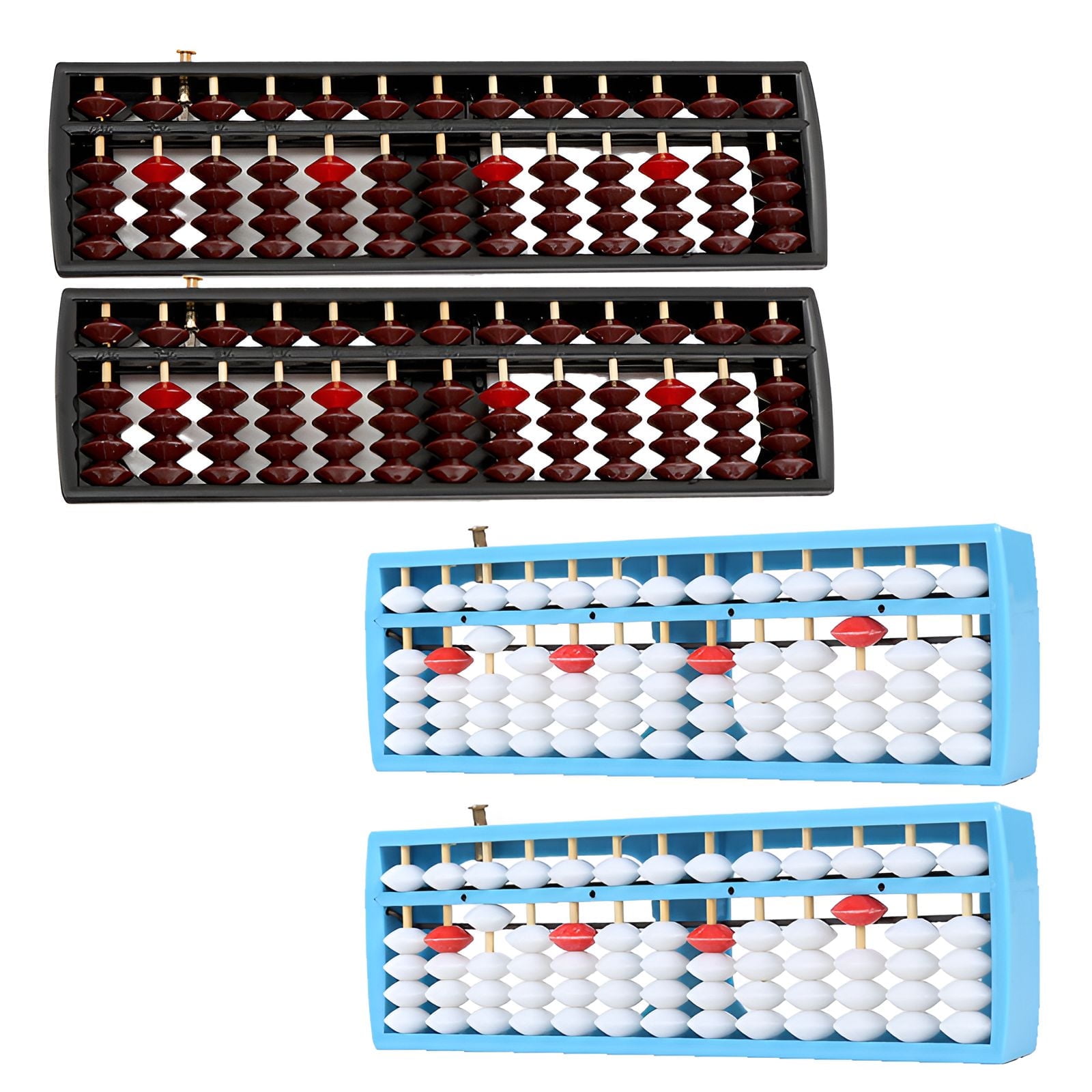 BESTSKY 4Pcs Abacus,Well-Balanced Shape Bead Arithmetic,Learning Guide ...