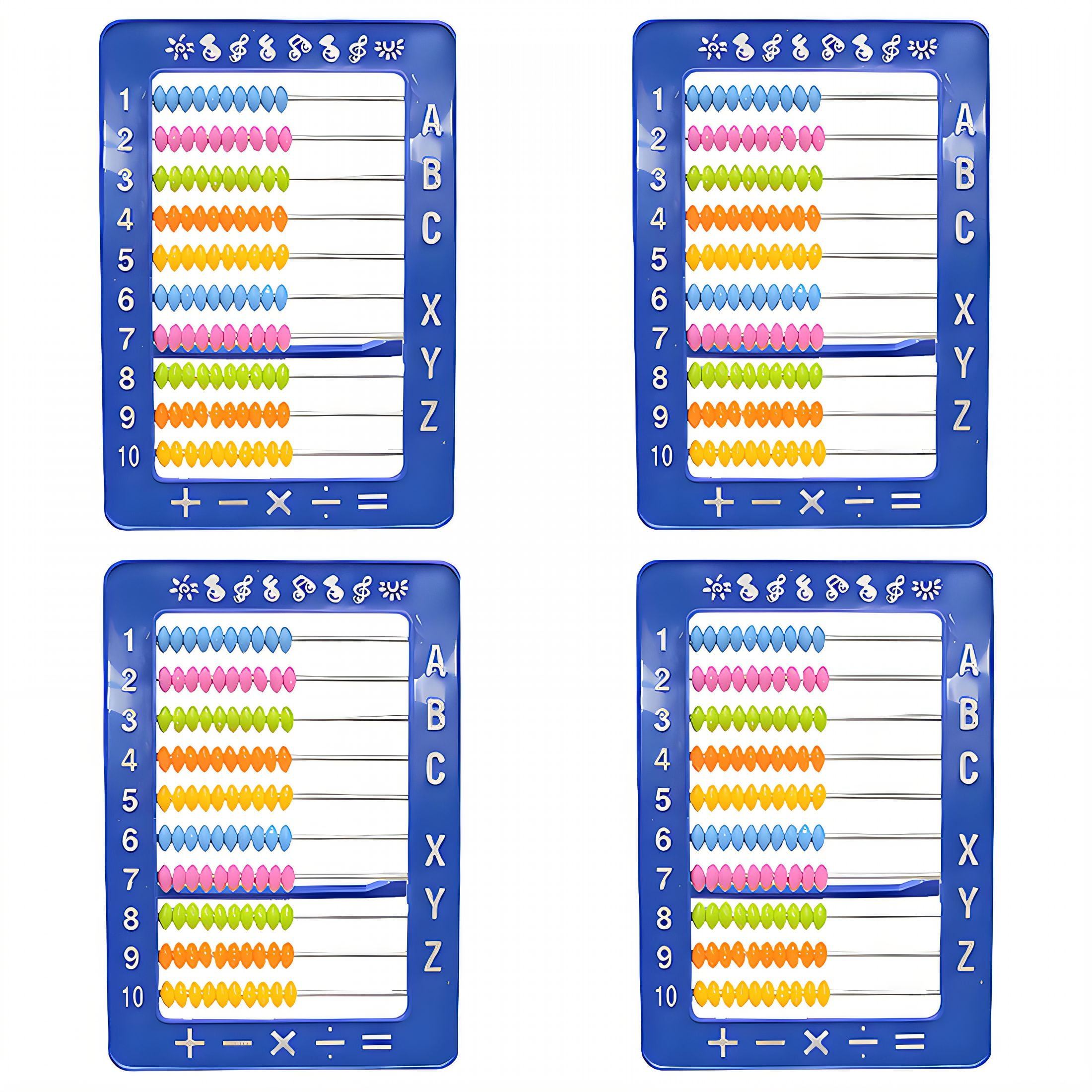 BESTSKY 4Pcs Abacus for Kids Math,Calculation Practice Plastic Abacus ...