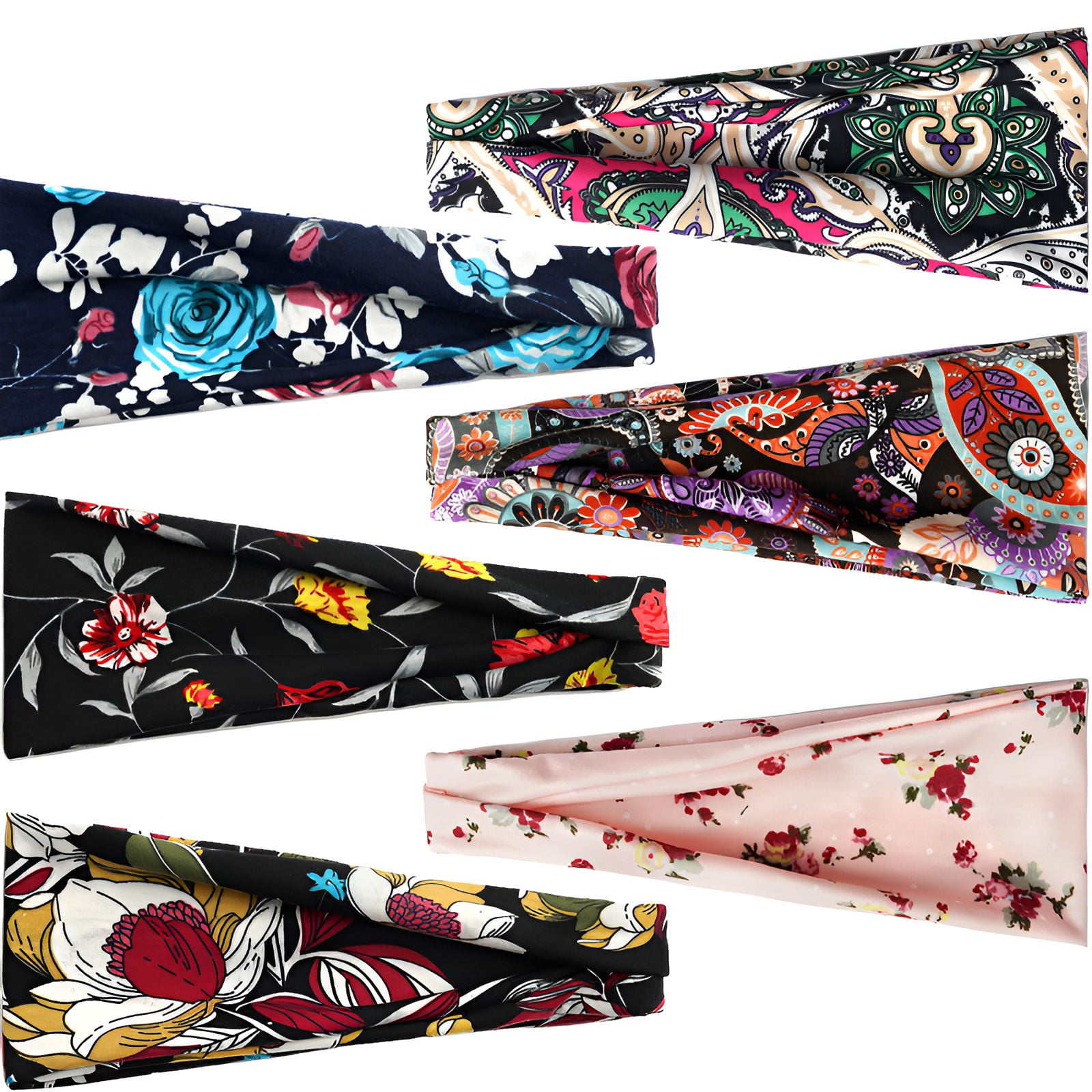 BESTSKY 4Pcs Bandanas for Women,Elastic Band Head Scarf for Women'S ...