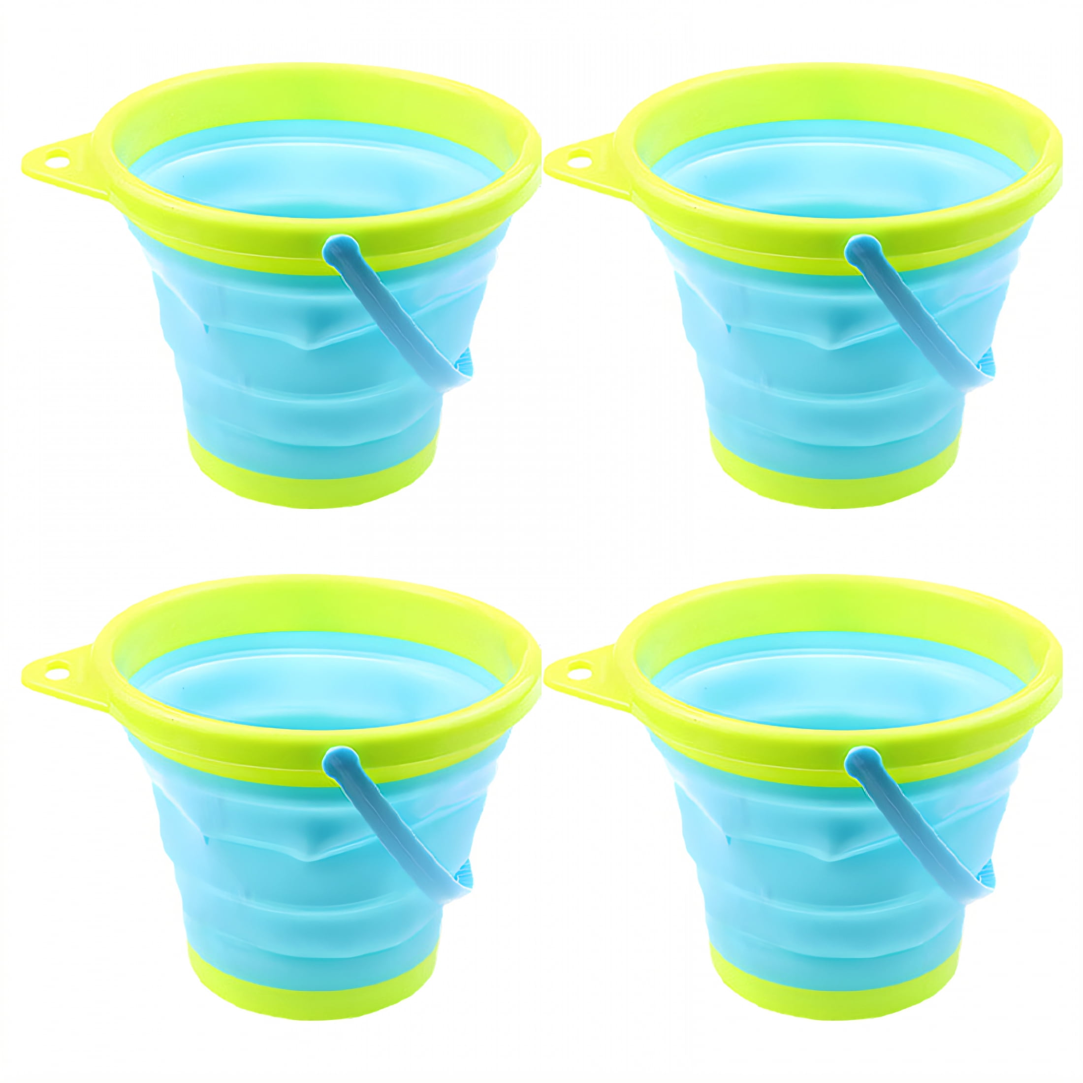 BESTSKY 4Pcs Collapsible Bucket,Fishing-Compatible Bucket Beach Toys ...